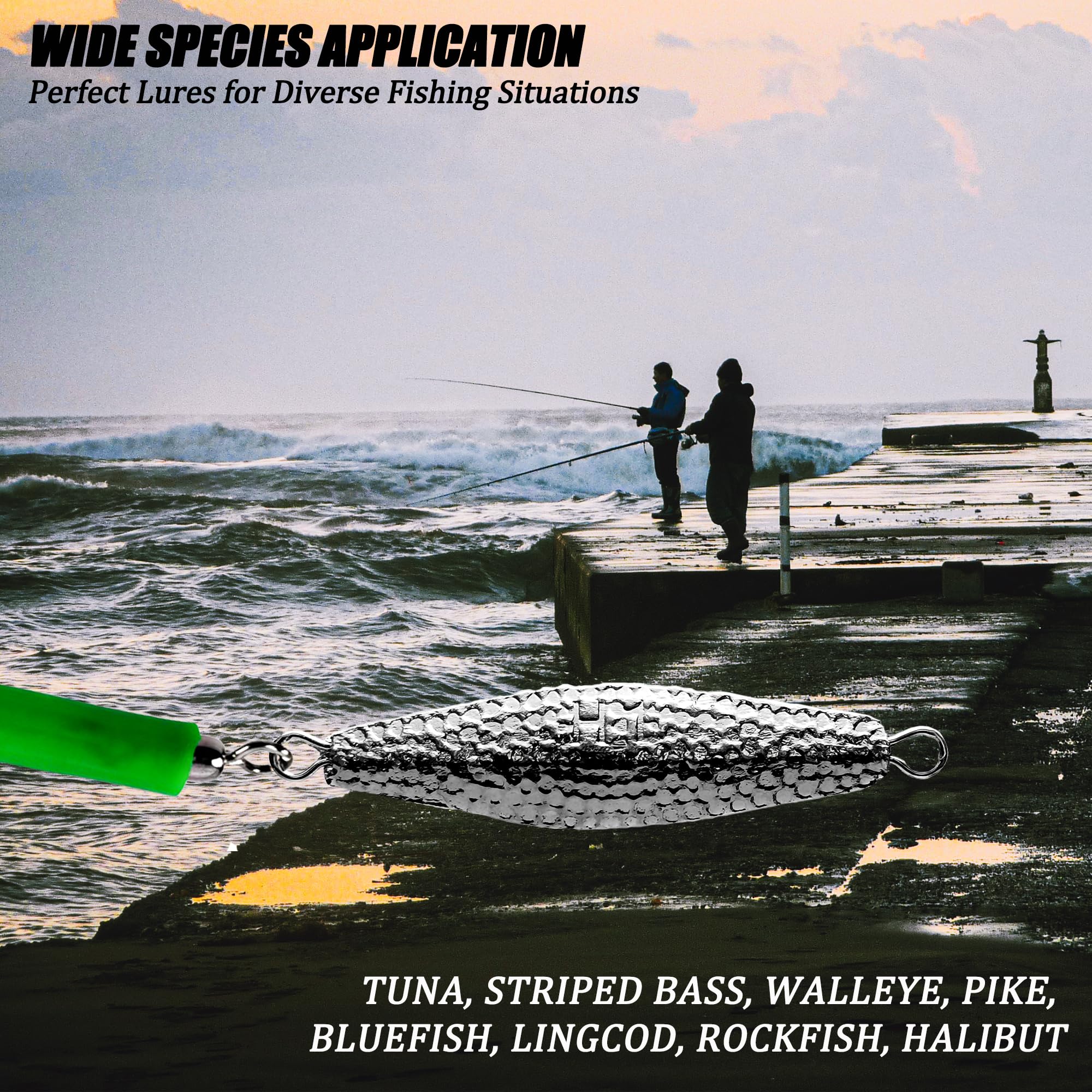 Snapklik.com : VMSIXVM Diamond Jigs Saltwater Fishing Lures, 1-16oz ...