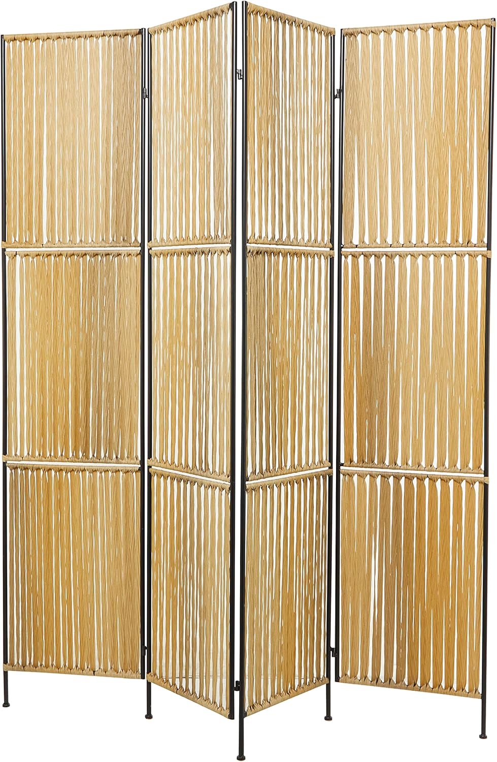 Amazon.com: The Novogratz Bamboo Handmade Hinged Foldable Partition 4 ...