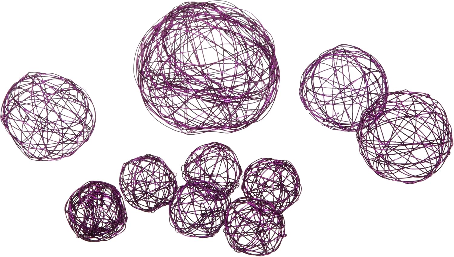 Prima Flora 305044 Decorative Wire Balls Purple Pack of 10 : Amazon.co ...