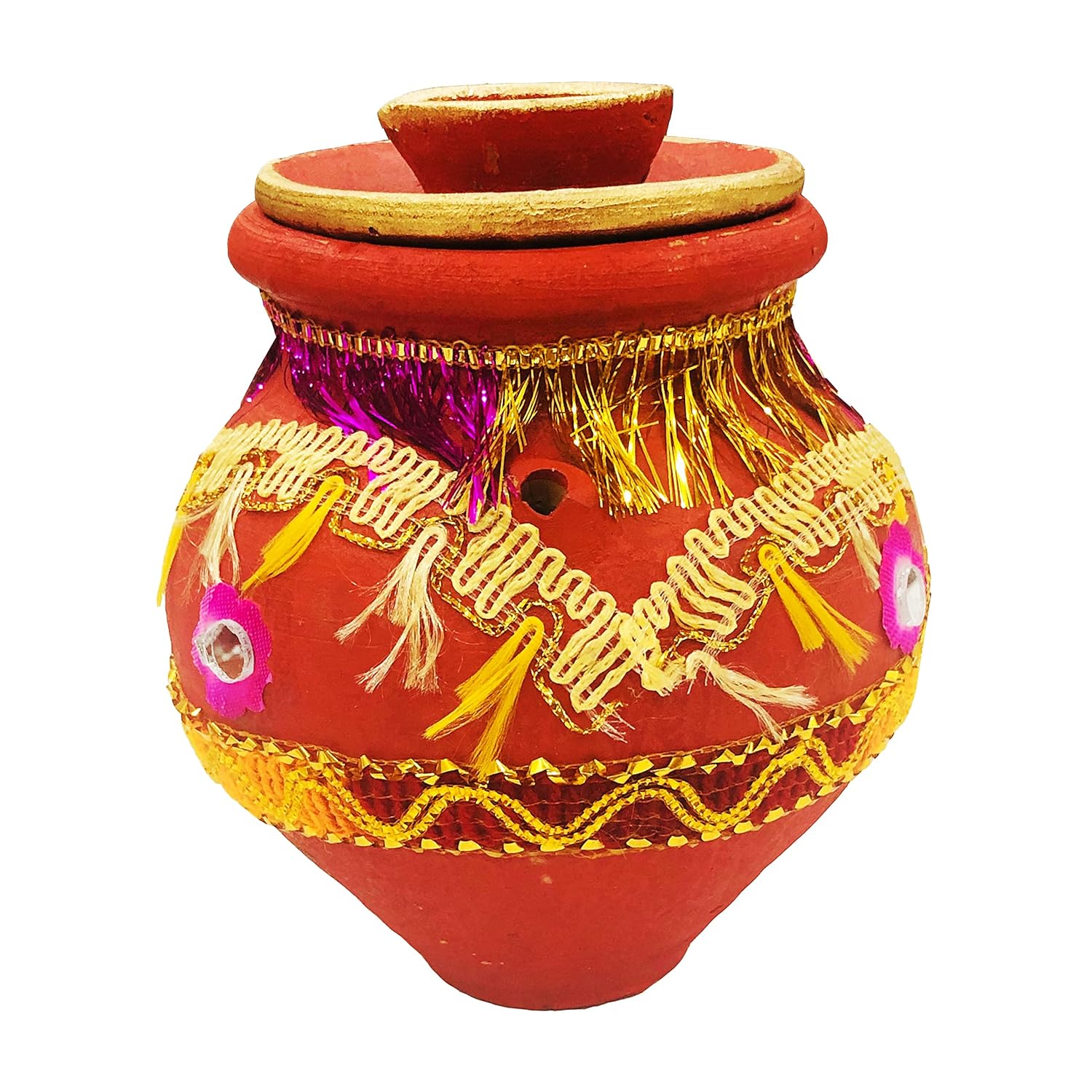 Buy SHOPMEFAST Handcrafted Decorative Terracotta Earthen Clay Karwa ...