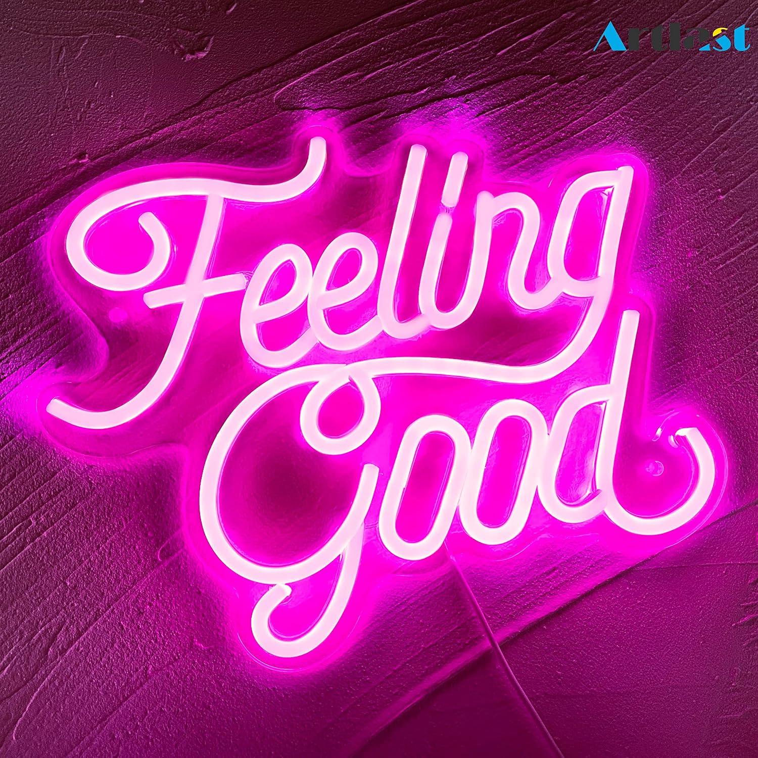 Letrero de neón con texto en inglés Feeling Good con texto en inglés ...