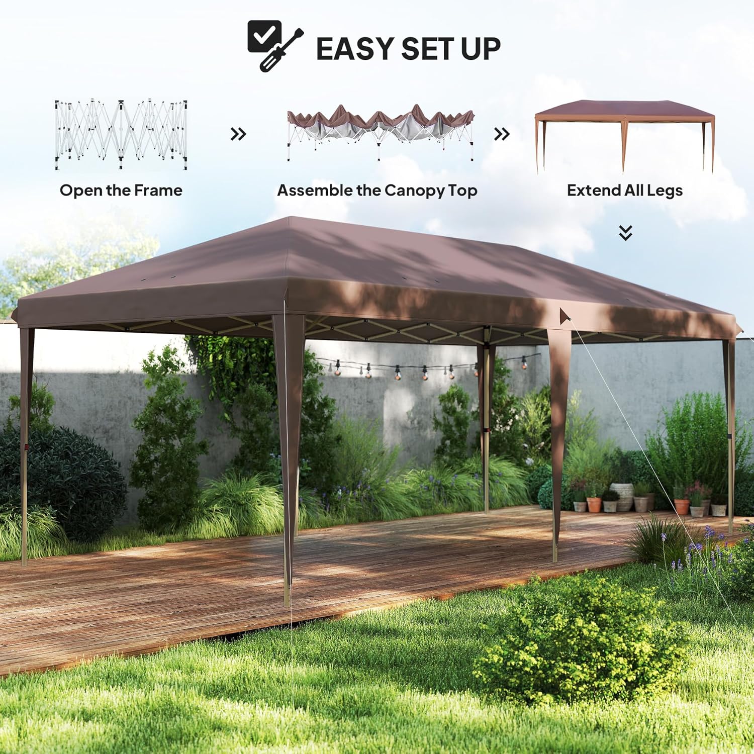Outsunny 10' x 20' Pop Up Canopy Tent Instruction Manual Model 84C-118V04CF