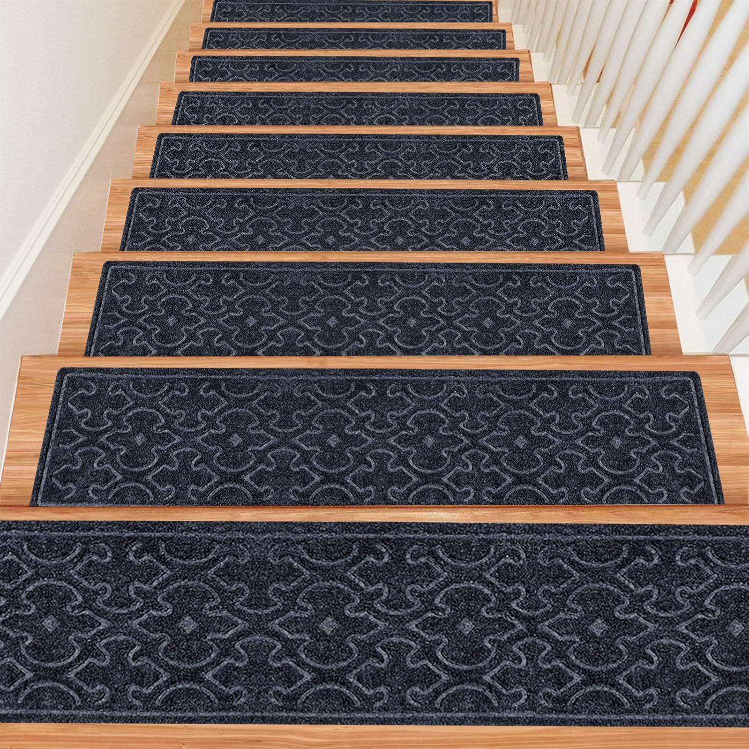 Amazon.com: 15Pcs Stair Treads for Wooden Steps Indoor with Self ...