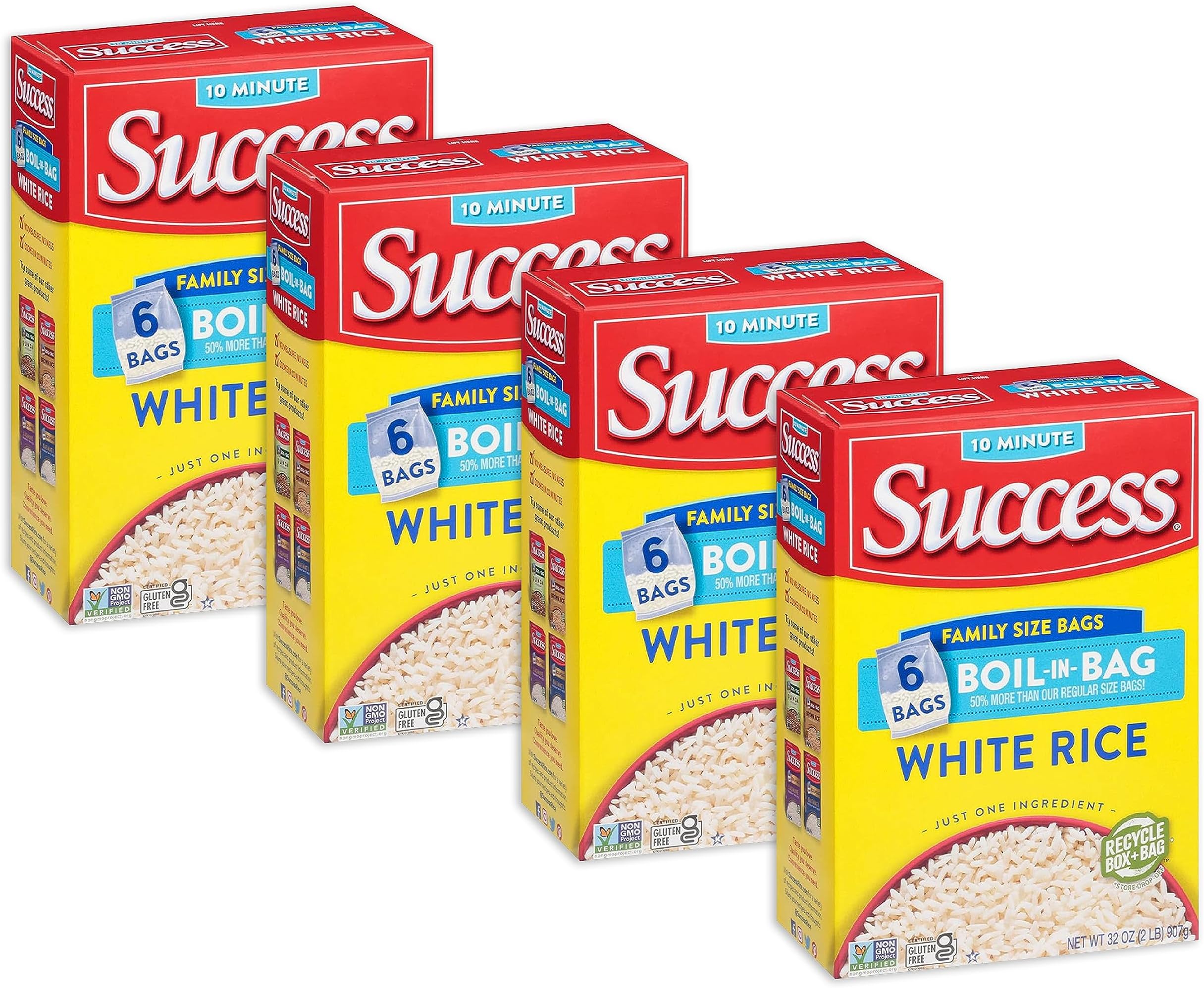 Amazon.com : Boil-In-Bag White Rice, 14 Oz (3 Boxes of 4 Count ...