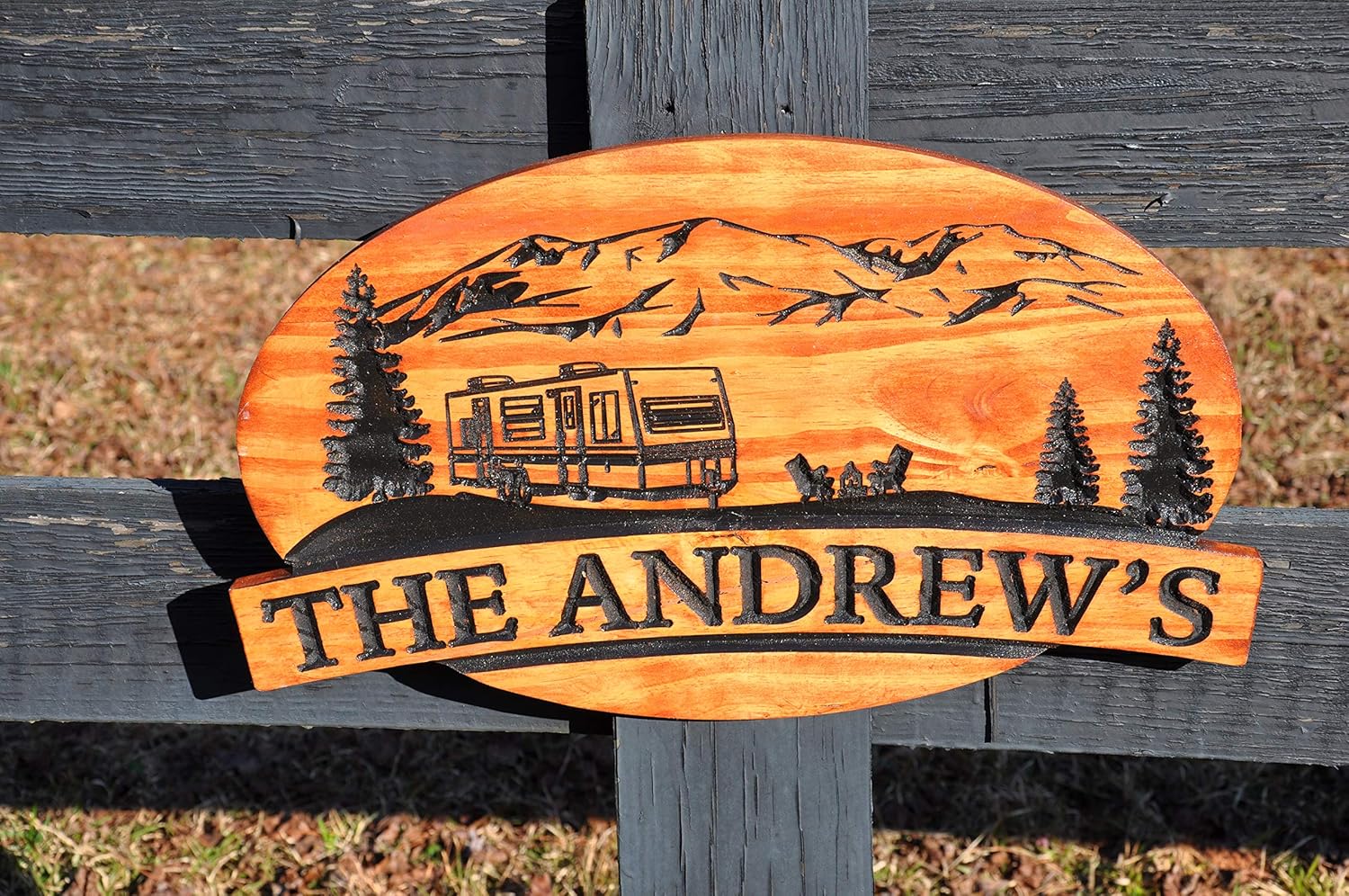 Amazon.com: Camper Sign, Personalized Camper Sign, Campground sign ...