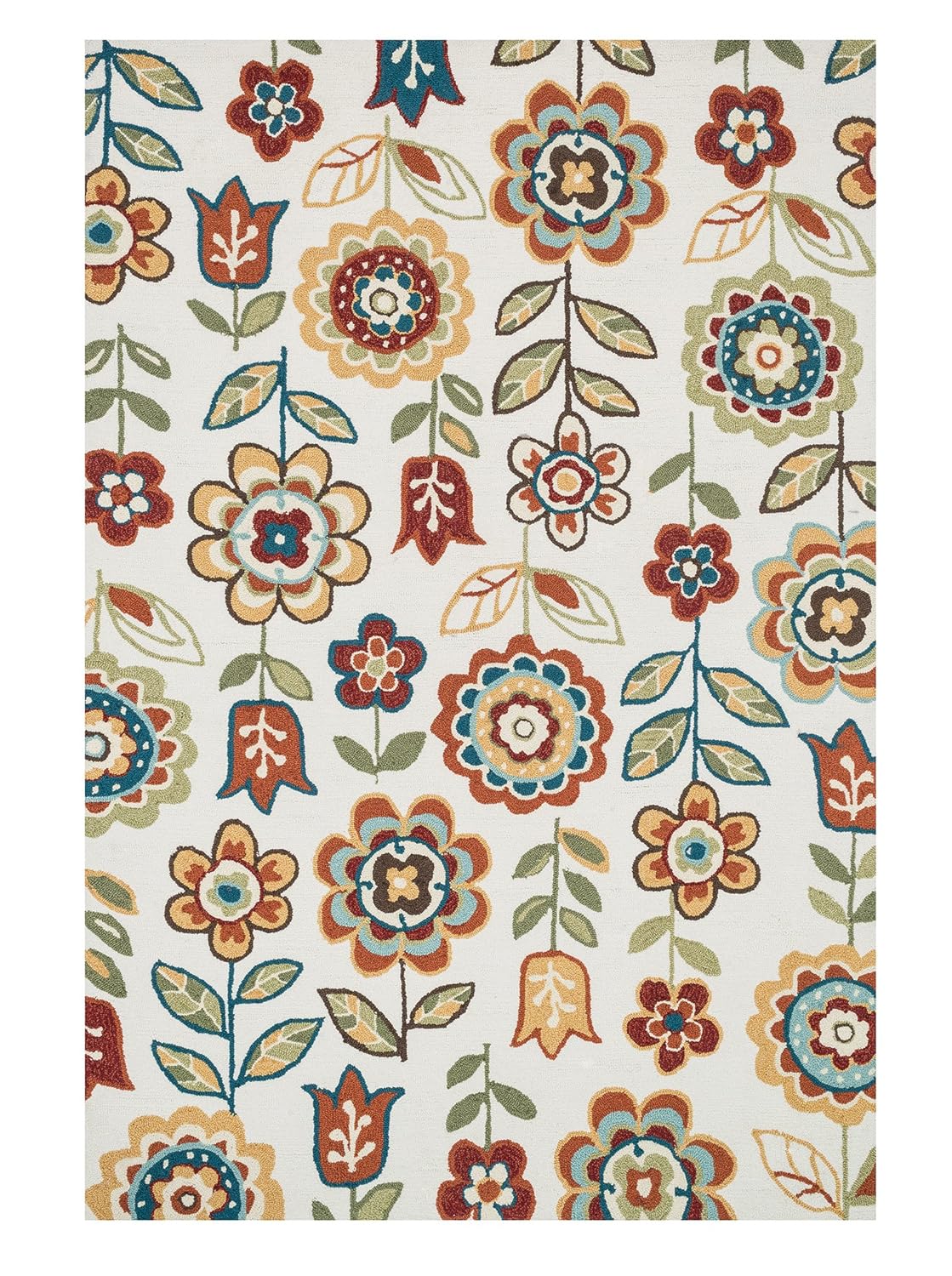 3 Feet 6 Inch By 5 Feet 6 Inch Ivory Multi Loloi Rugs FRACFC