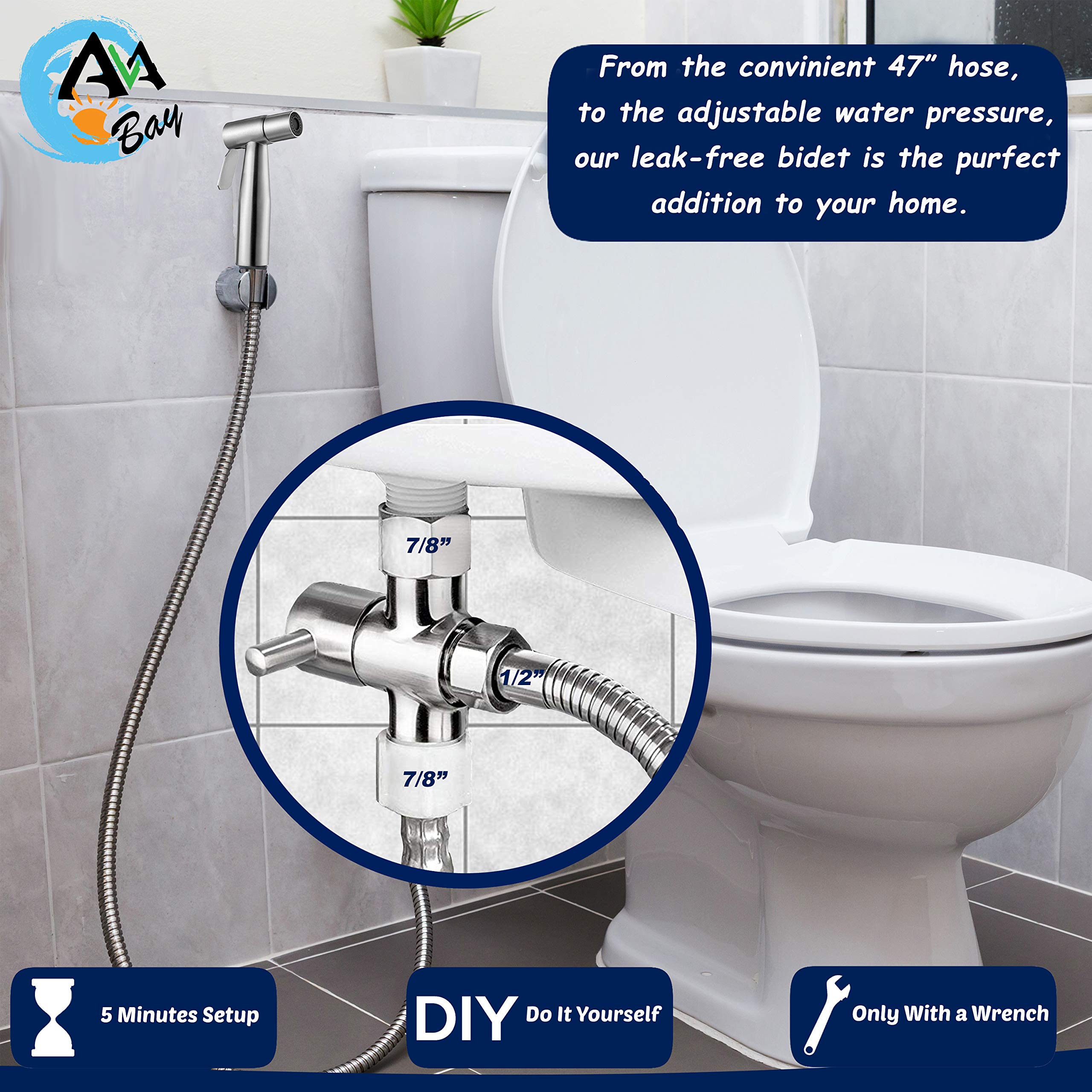 AVAbay Personal Hygiene Handheld Bidet Set-Cloth Diaper Sprayer-Baby ...