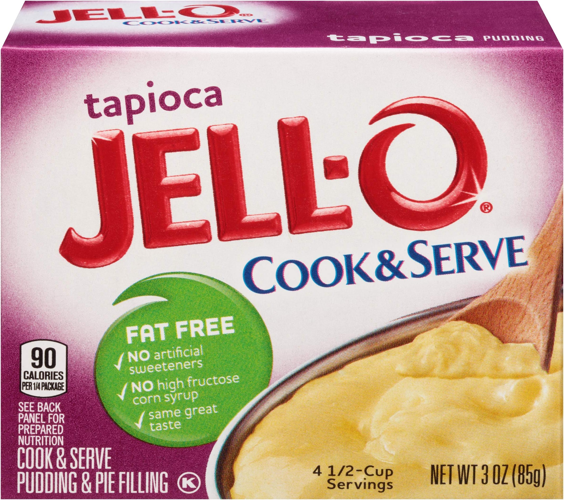 Amazon.com : Jell-O, Cook & Serve, Tapioca Pudding & Pie Filling, 3oz ...
