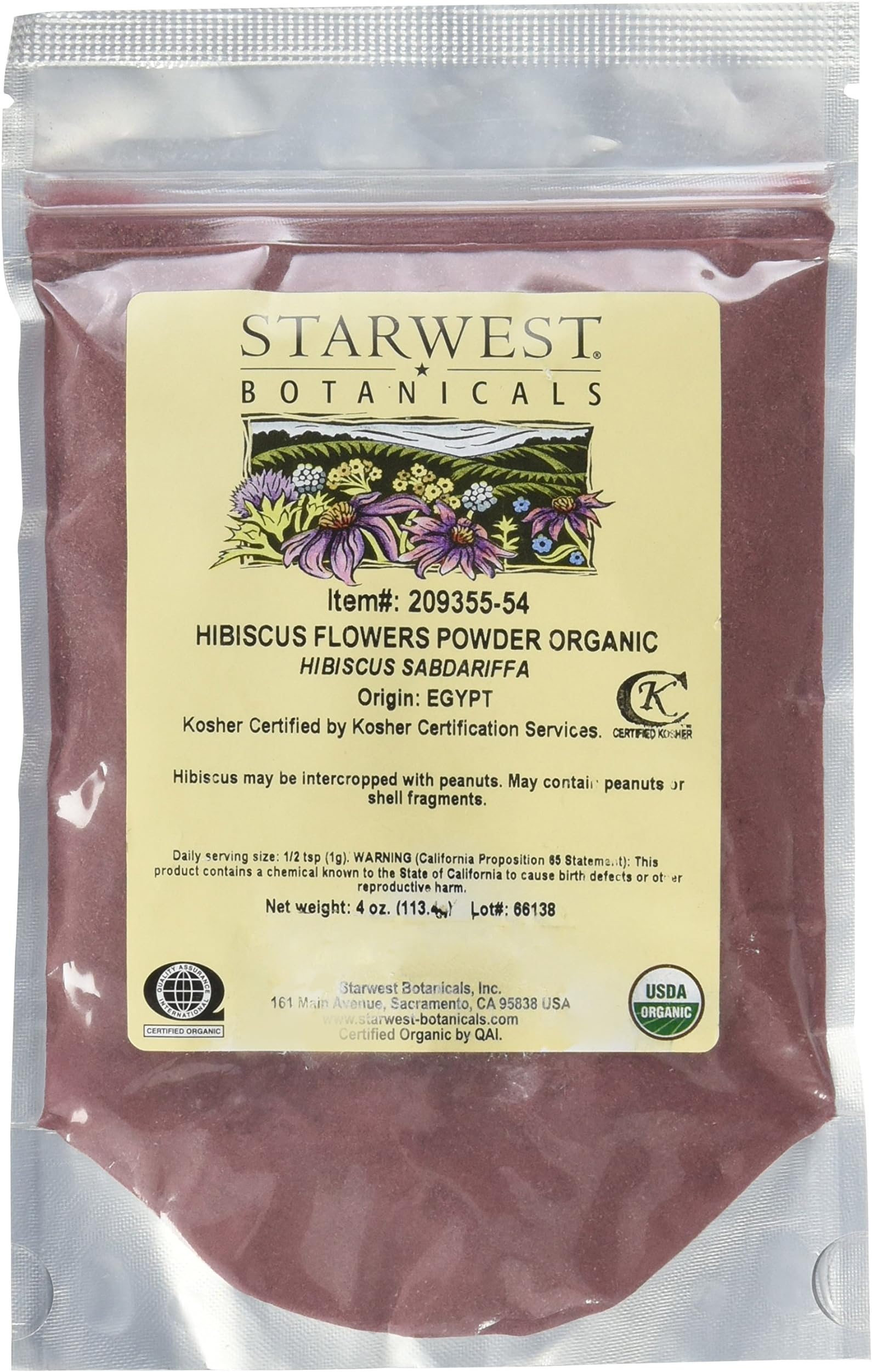 Amazon.com : Starwest Botanicals Organic Orris Root Peeled Powder, 4 ...