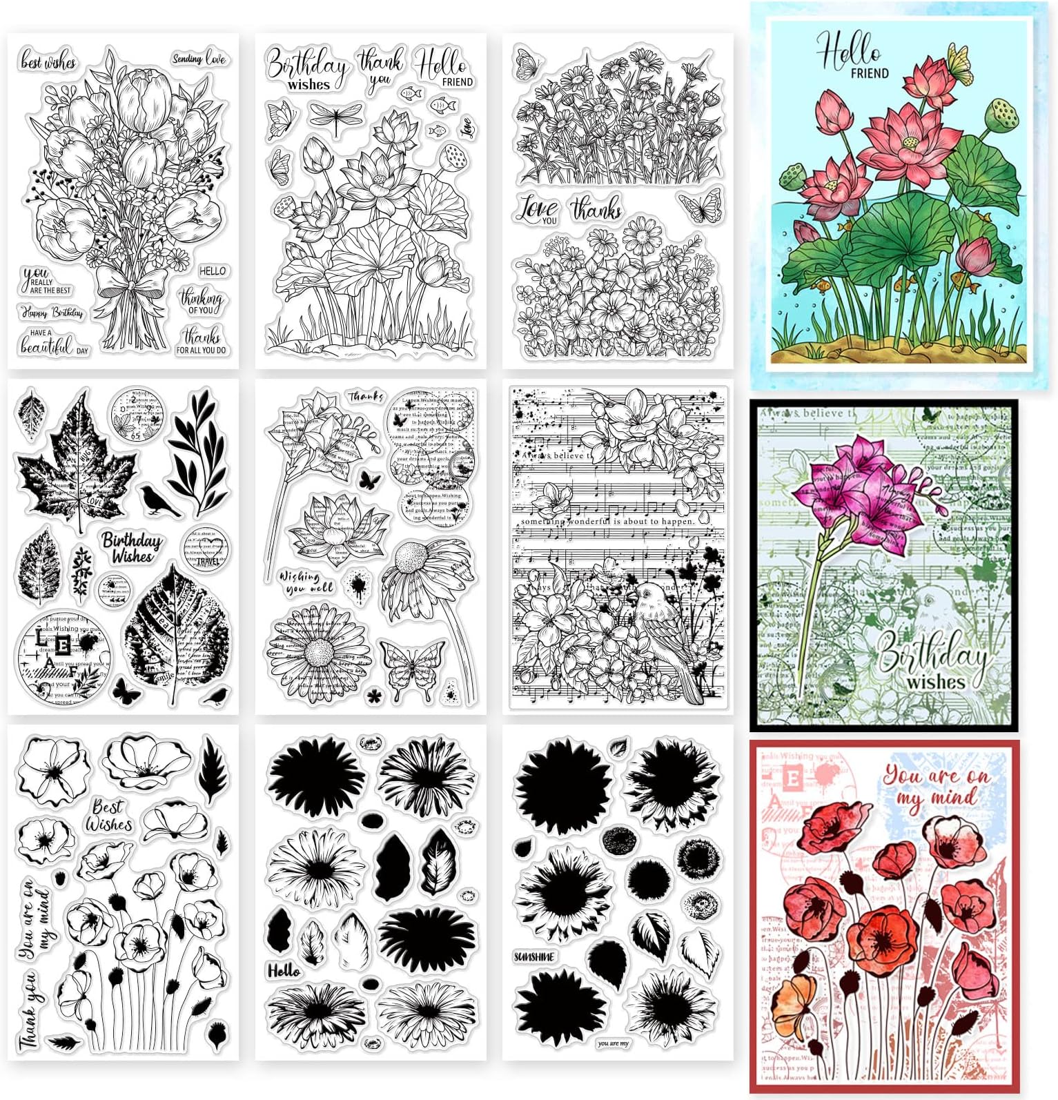 Amazon.com: Altenew Beautiful Day Stamp Set (6" x 8") Most Popular ...