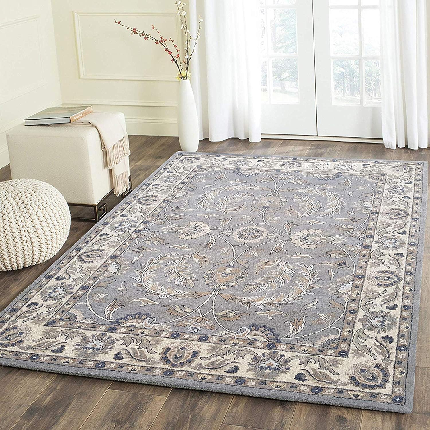 DORNIER RUGS 5x8 ft Wool Area Rug – Durable Hand-Tufted Carpet Suitable ...