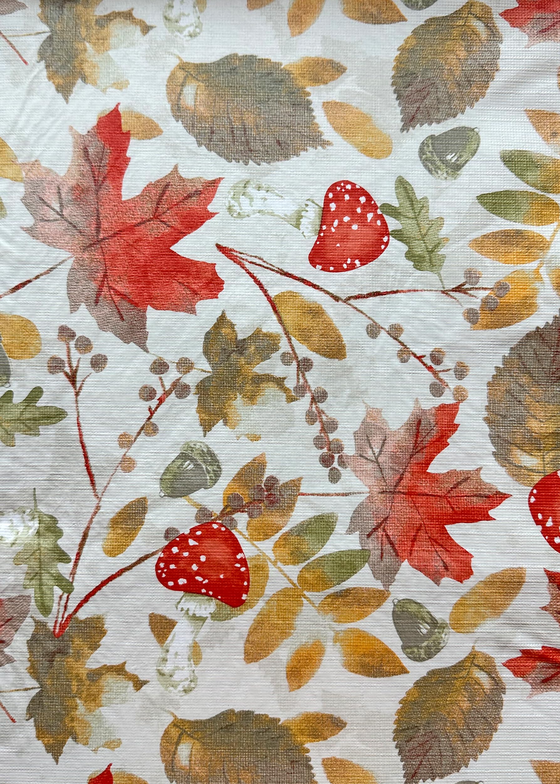 Amazon.com: Home Bargains Plus Red Leaves and Mushroom 52 x 70 inch ...