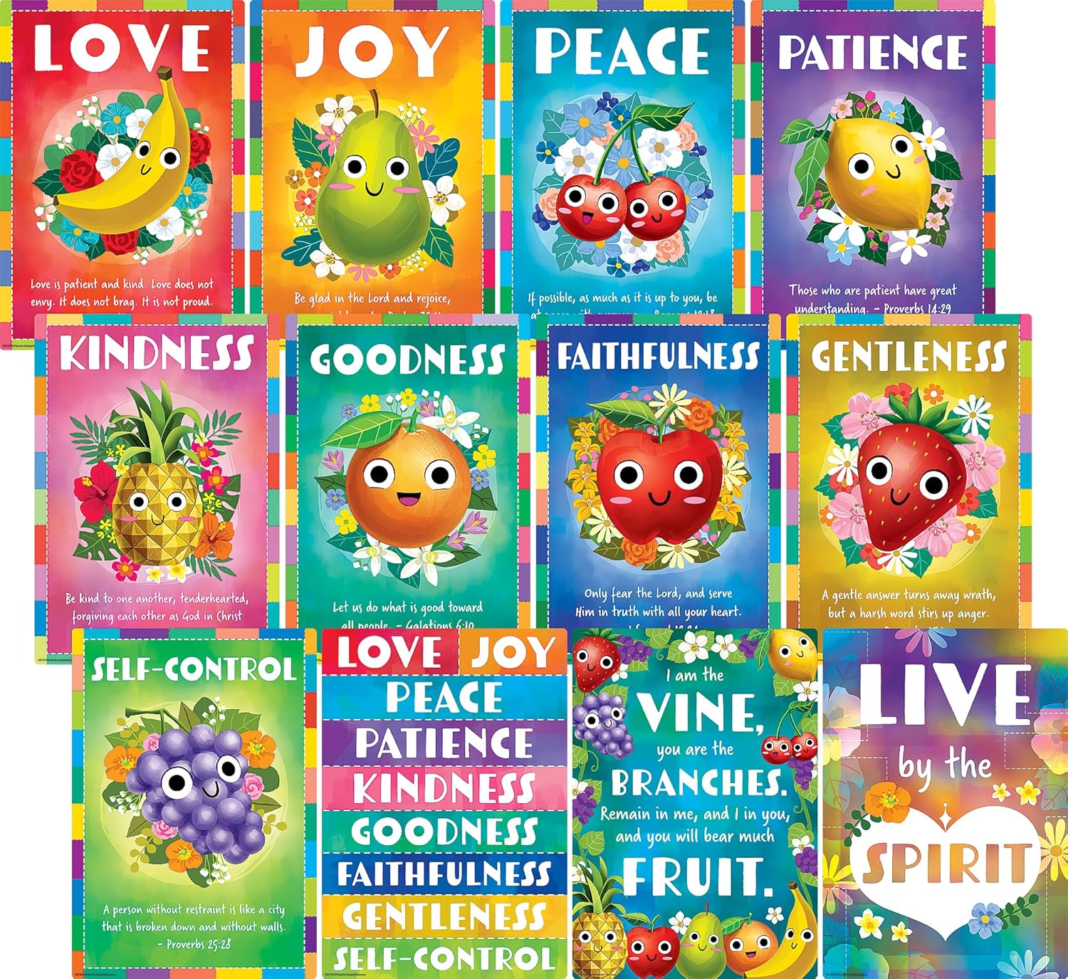 Amazon.com : Teacher Created Resources Fruit of The Spirit Small Poster ...