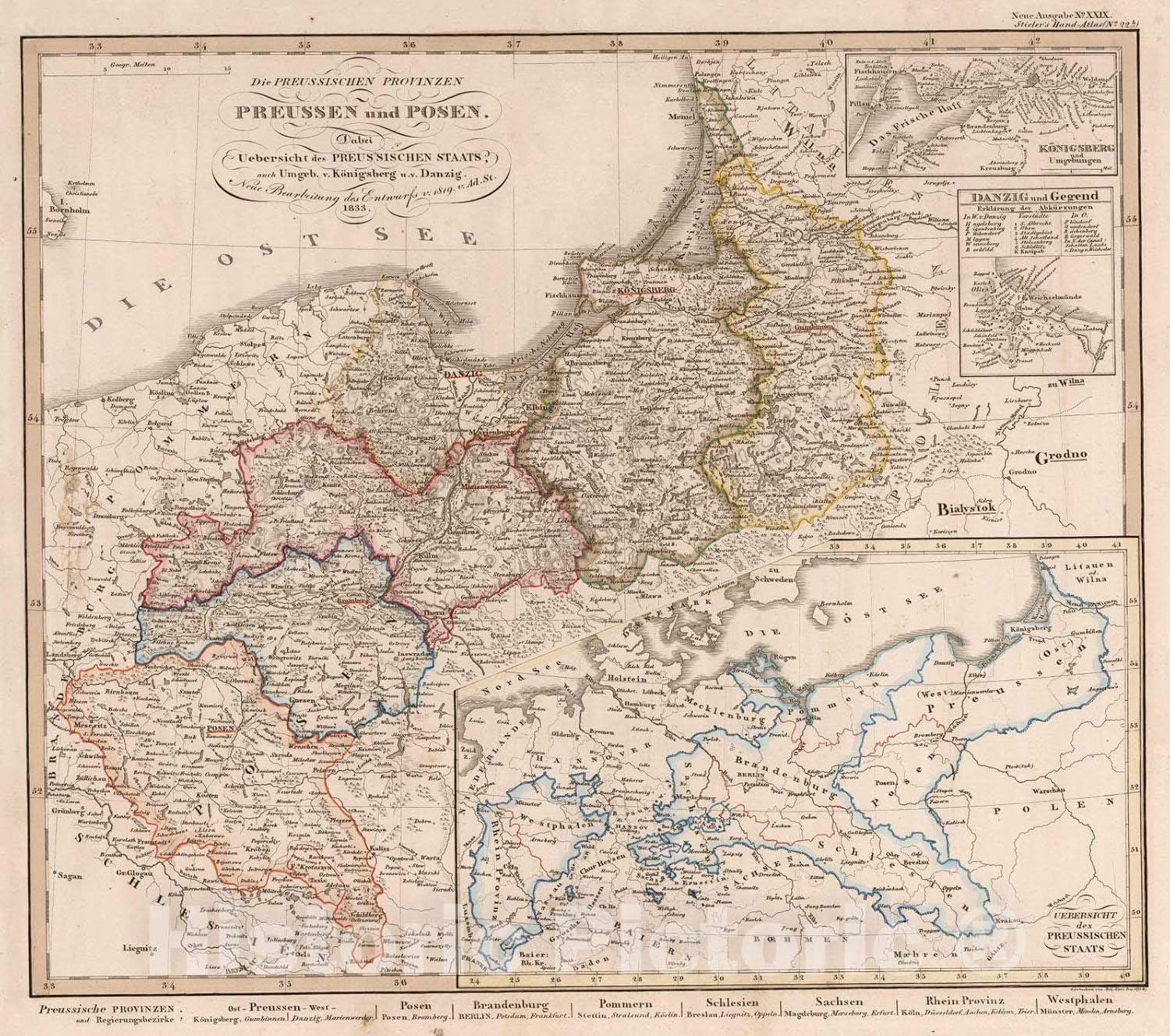 Amazon.com: Historic Wall Map : Poland; Kaliningrad, 1833 Die ...