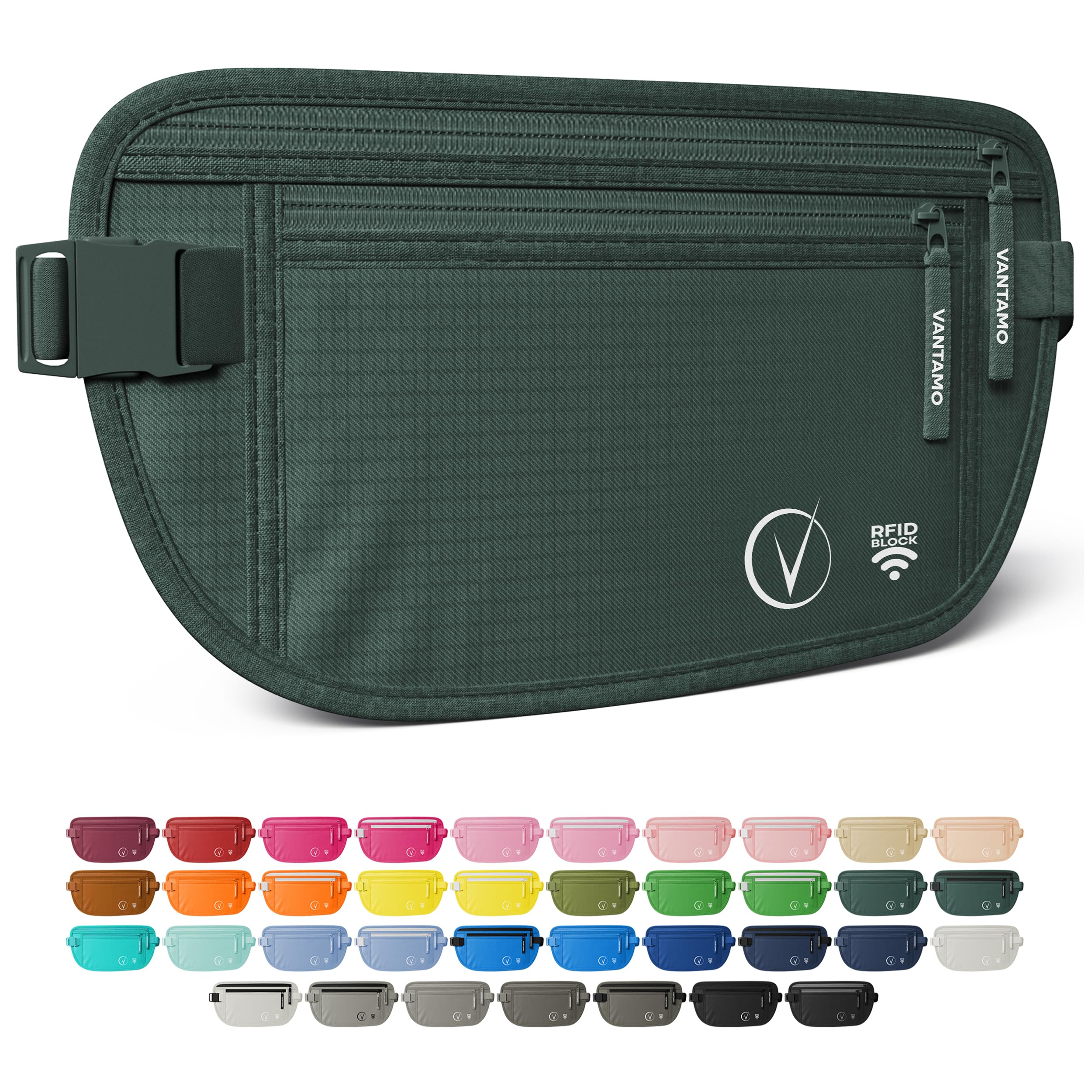 Money Belt for Travel - Security Fanny Pack for Phone, Money, Passport ...