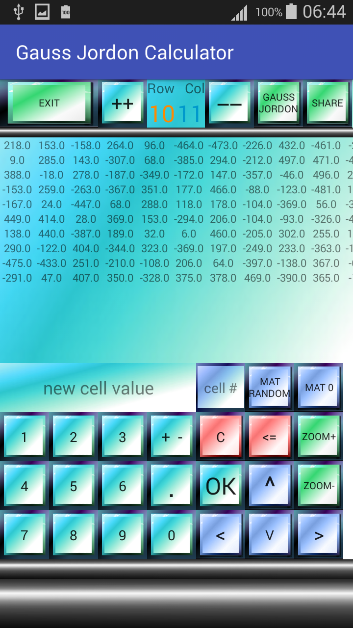 Gauss Jordan Calculator - App on Amazon Appstore