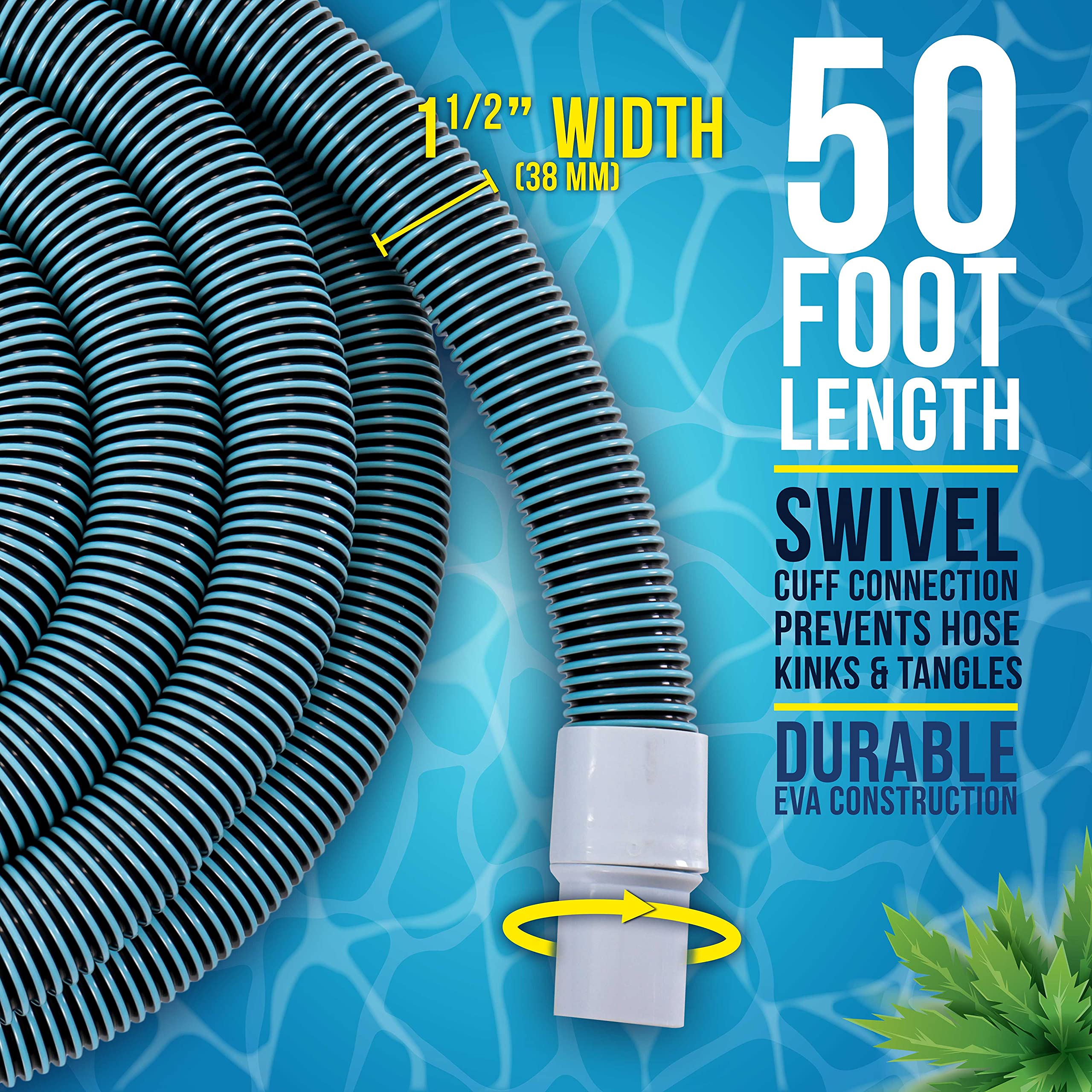 Snapklik.com : US Pool Supply Pool Vacuum Hose - 1-1/2" X 50 ...