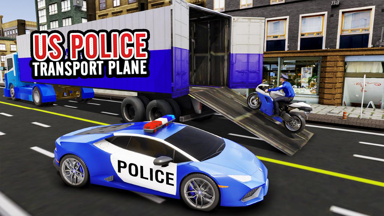 US Police Cargo Plane Transporter: Airplane Adventure Simulator Free 3D ...
