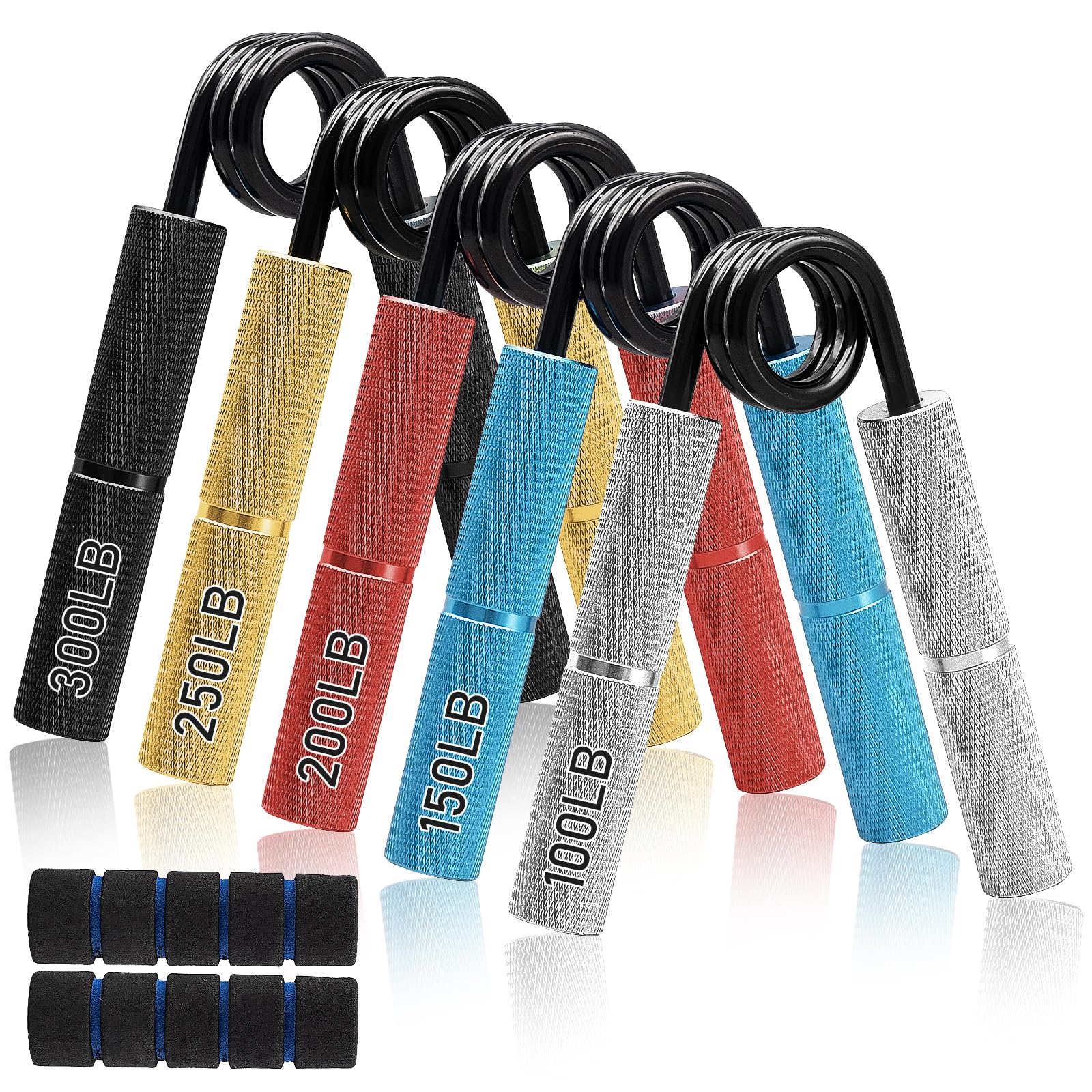 Resistance Gripper Set 5-Pack Hand Gripper Set - 100 To 300 Lbs ...