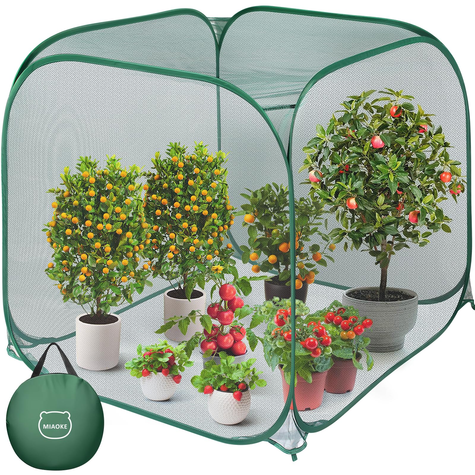 Amazon.com : MIAOKE Pop Up Mesh Plant Cover, 35.4x35.4x38.2 Inch No ...