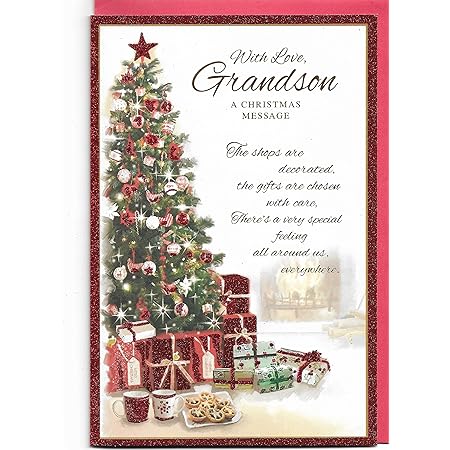 ICG Artistic Christmas Greeting Card - Wonderful Grandson - Sports Car ...