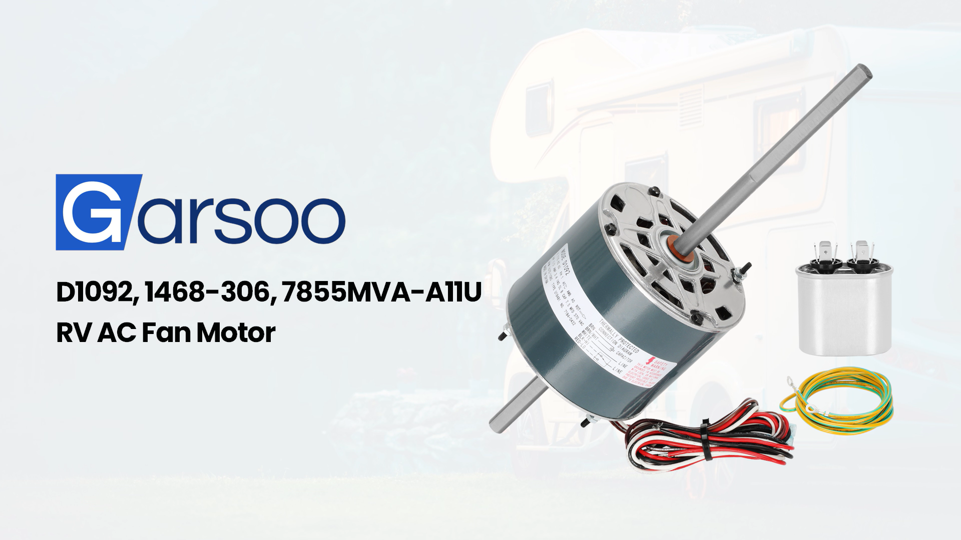 Fasco D1092 Motor RV Air Conditioner Fan Motor With Capacitor ...
