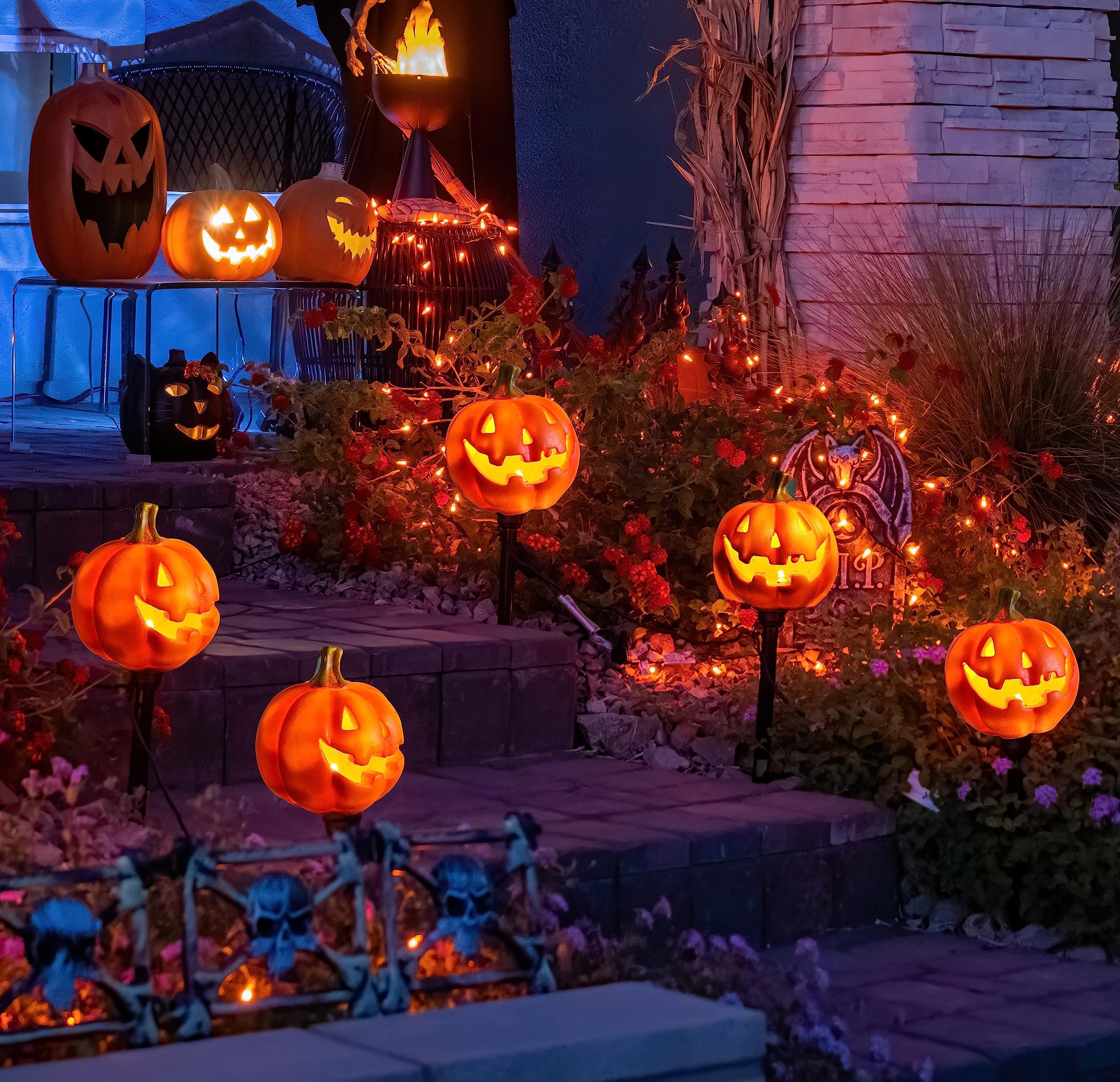 Amazon.com : Halloween Decorations Outdoor -[Upgrade] Large Light Up ...