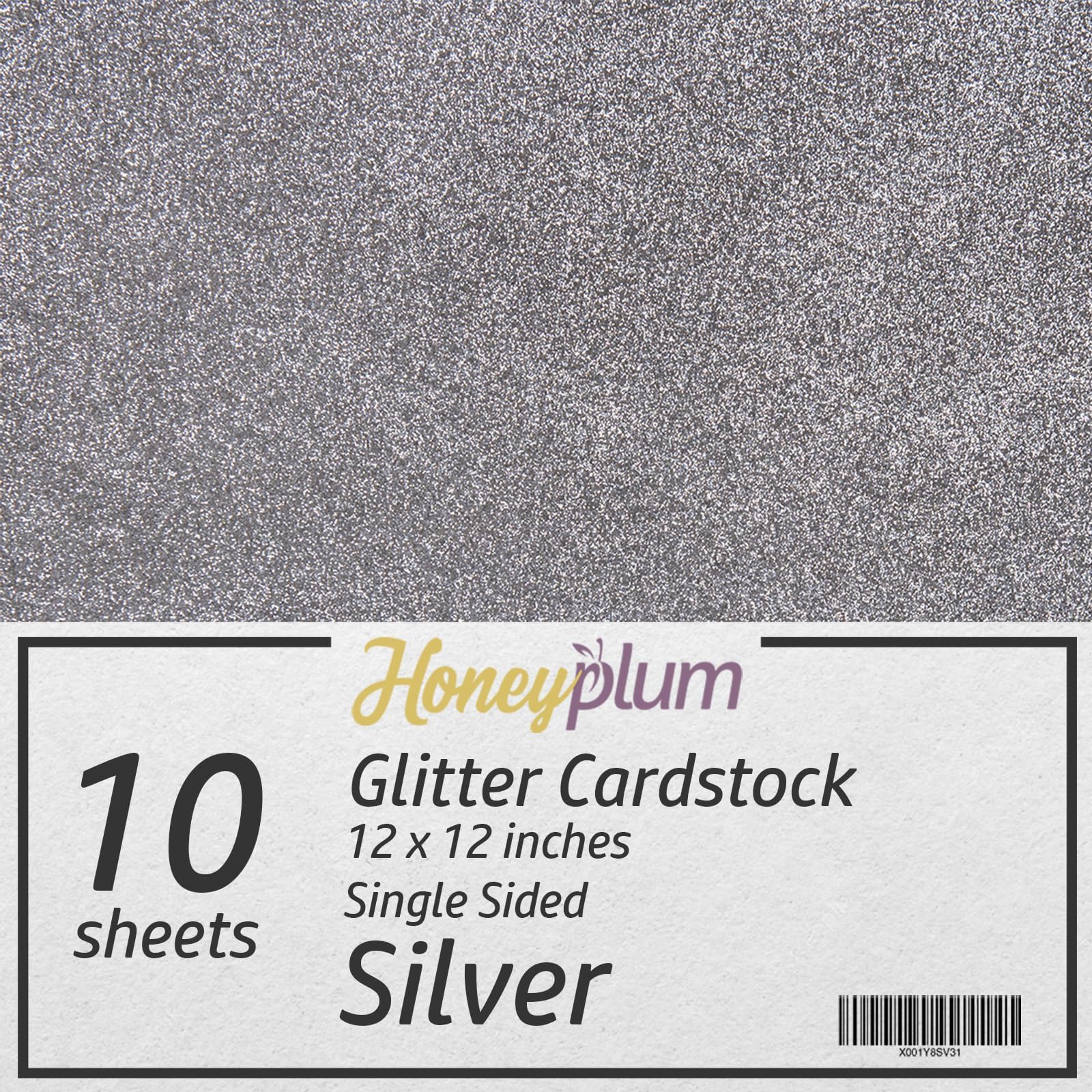 Amazon.com: Silver Glitter Cardstock - 10 Sheets Premium Glitter Paper ...