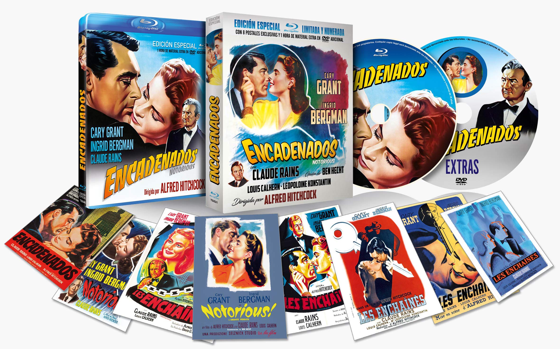 Notorious (1946) [Blu-Ray] + [Special Features DVD] + 8 Postcards ...