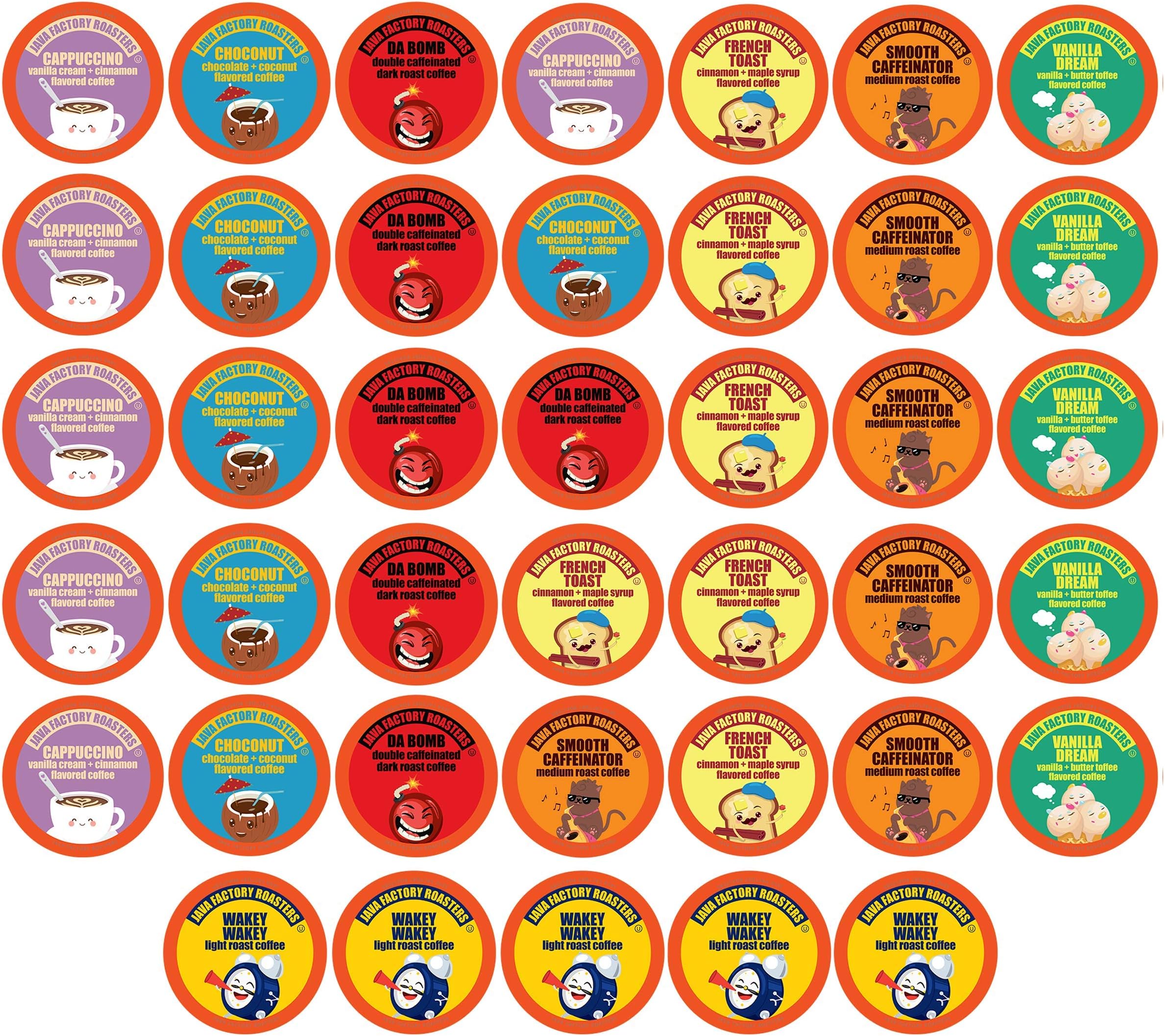 Amazon.com: Java Factory Assorted Variety Pack Coffee Pods Compatible ...