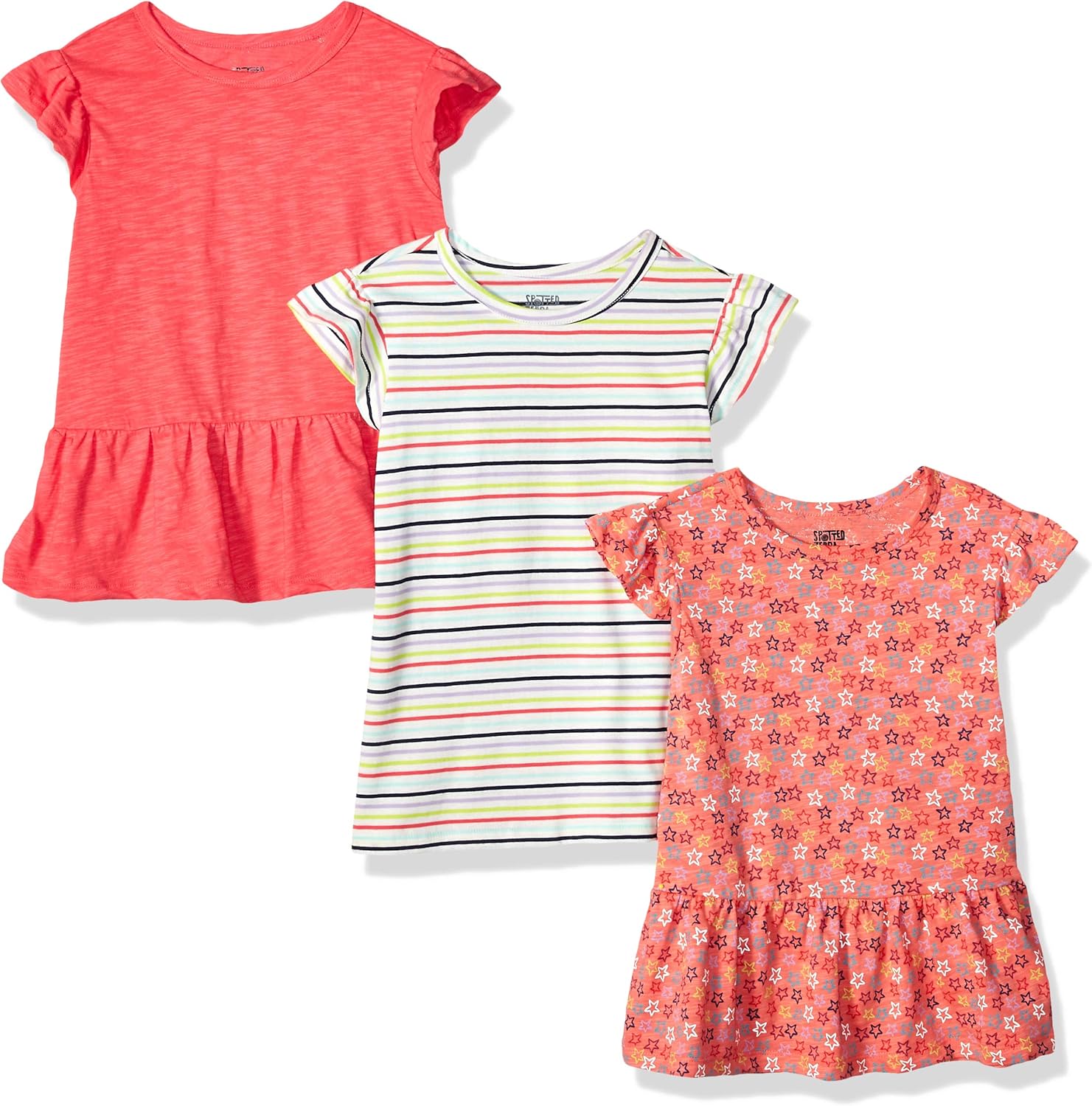 Amazon.com: Amazon Essentials Girls and Toddlers' Short-Sleeve Flutter ...