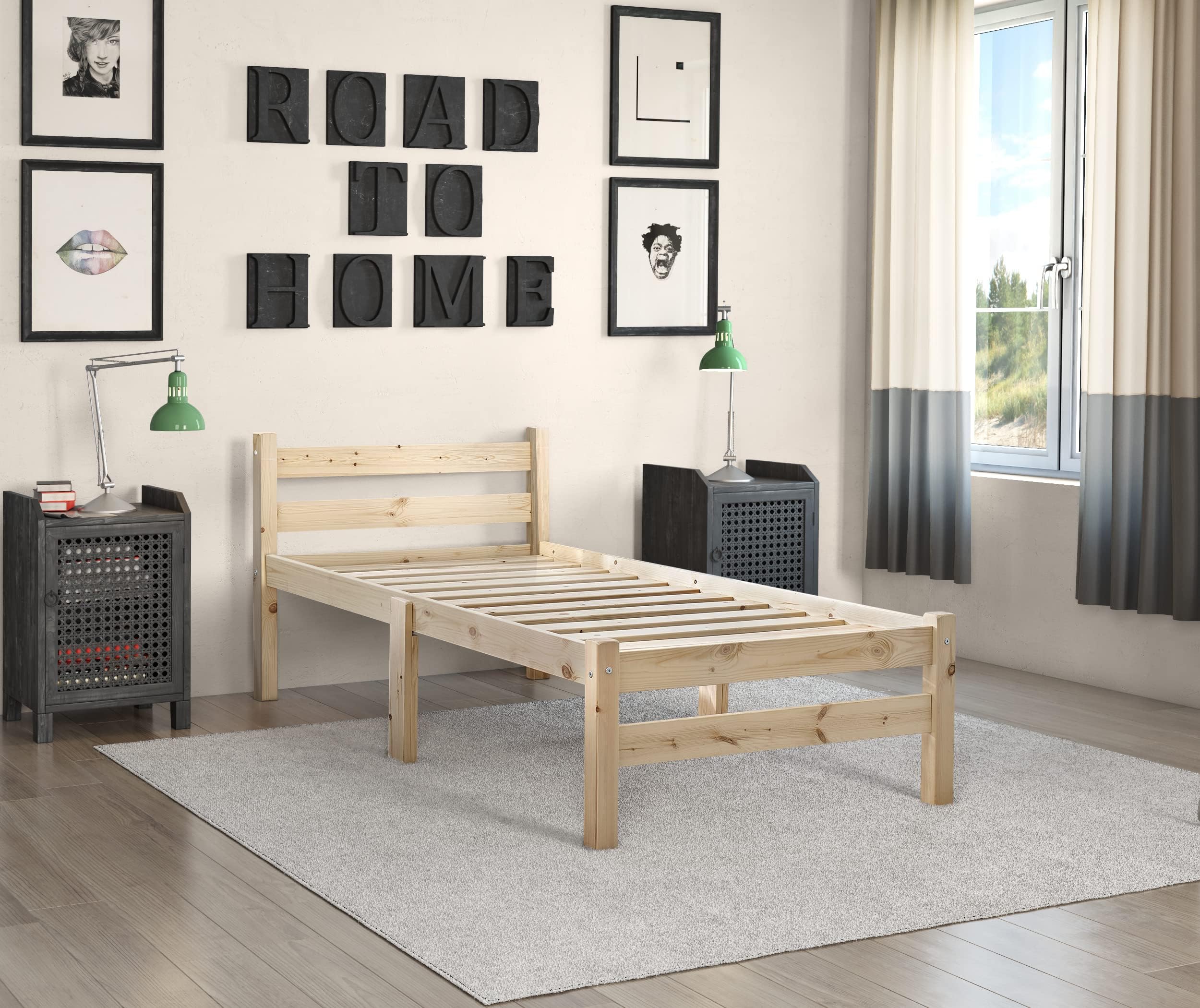 Panana 3FT Corona Single Size Bed,Solid Pine Wood beds Frames & bases ...