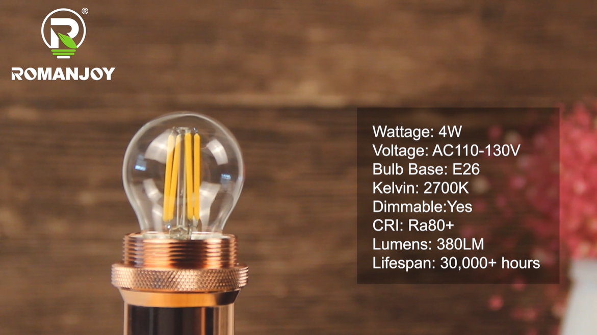 Watch Dimmable G45 4W LED Bulb E26 Base 2700K Warm White on Amazon Live