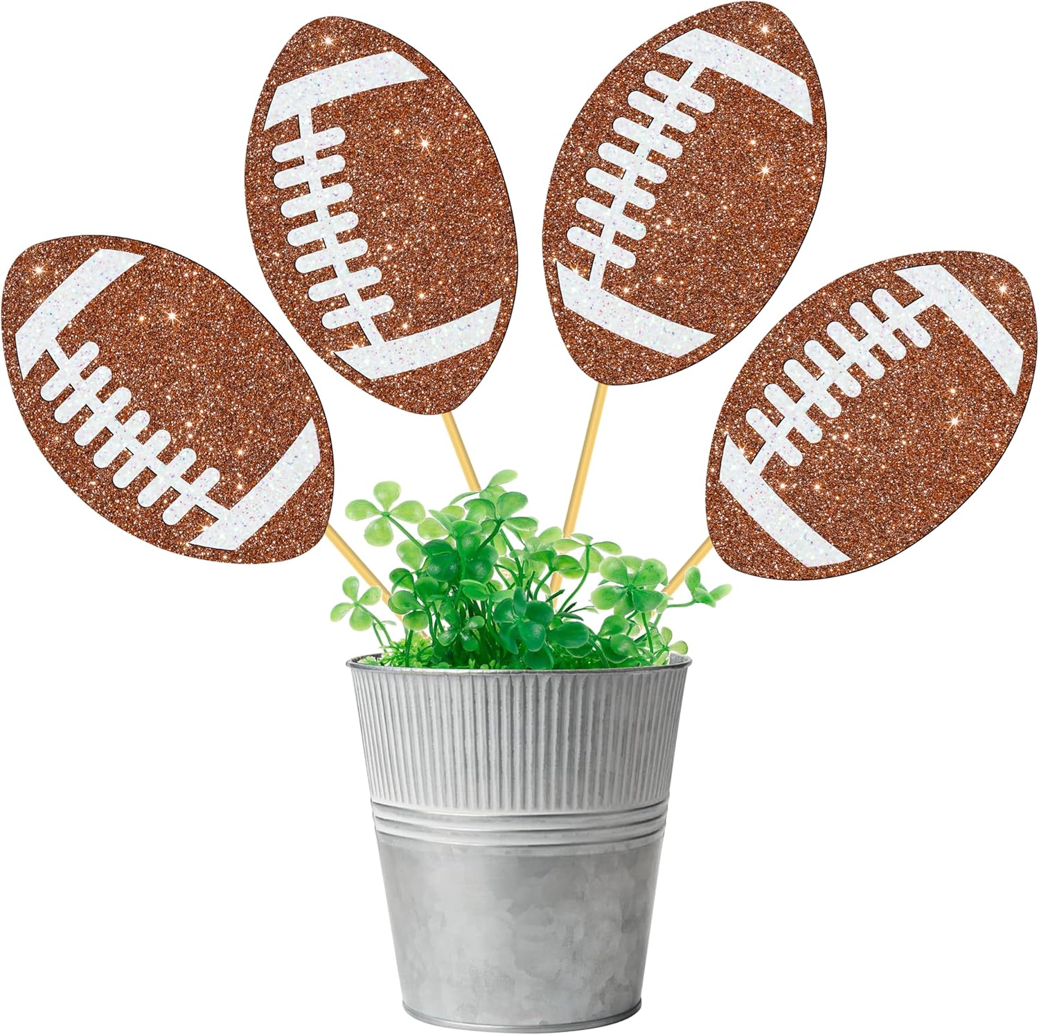 Amazon.com: 12pcs Glitter Football Centerpiece Sticks Football Birthday ...