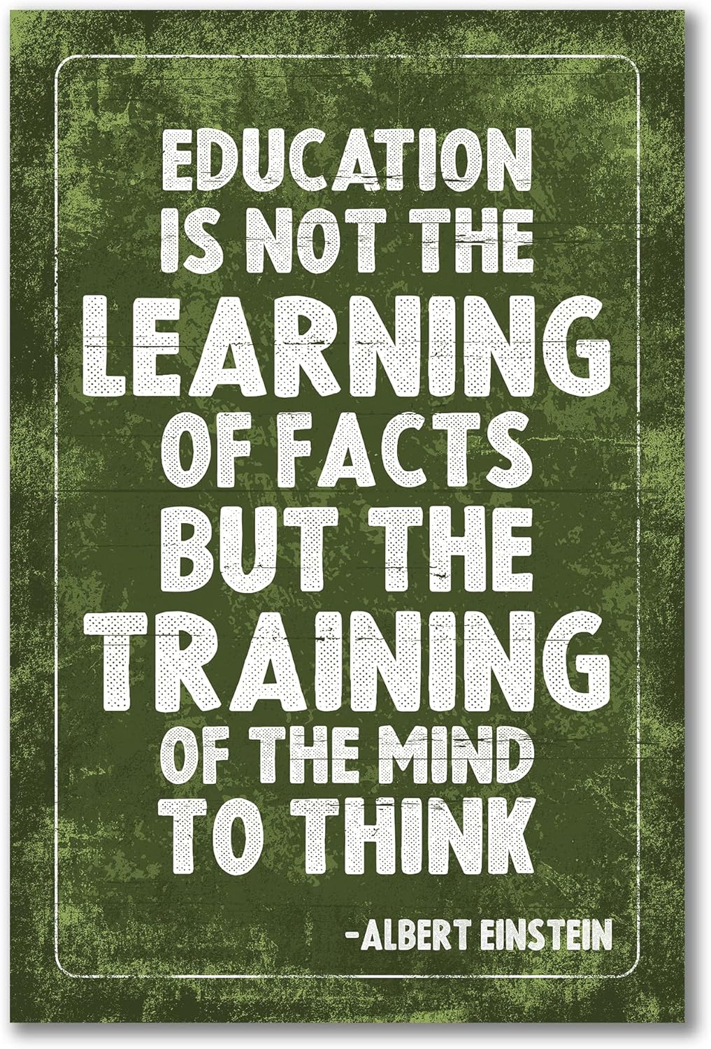 16x24" Albert Einstein Quote Poster Large - Unframed; Education Is Not ...