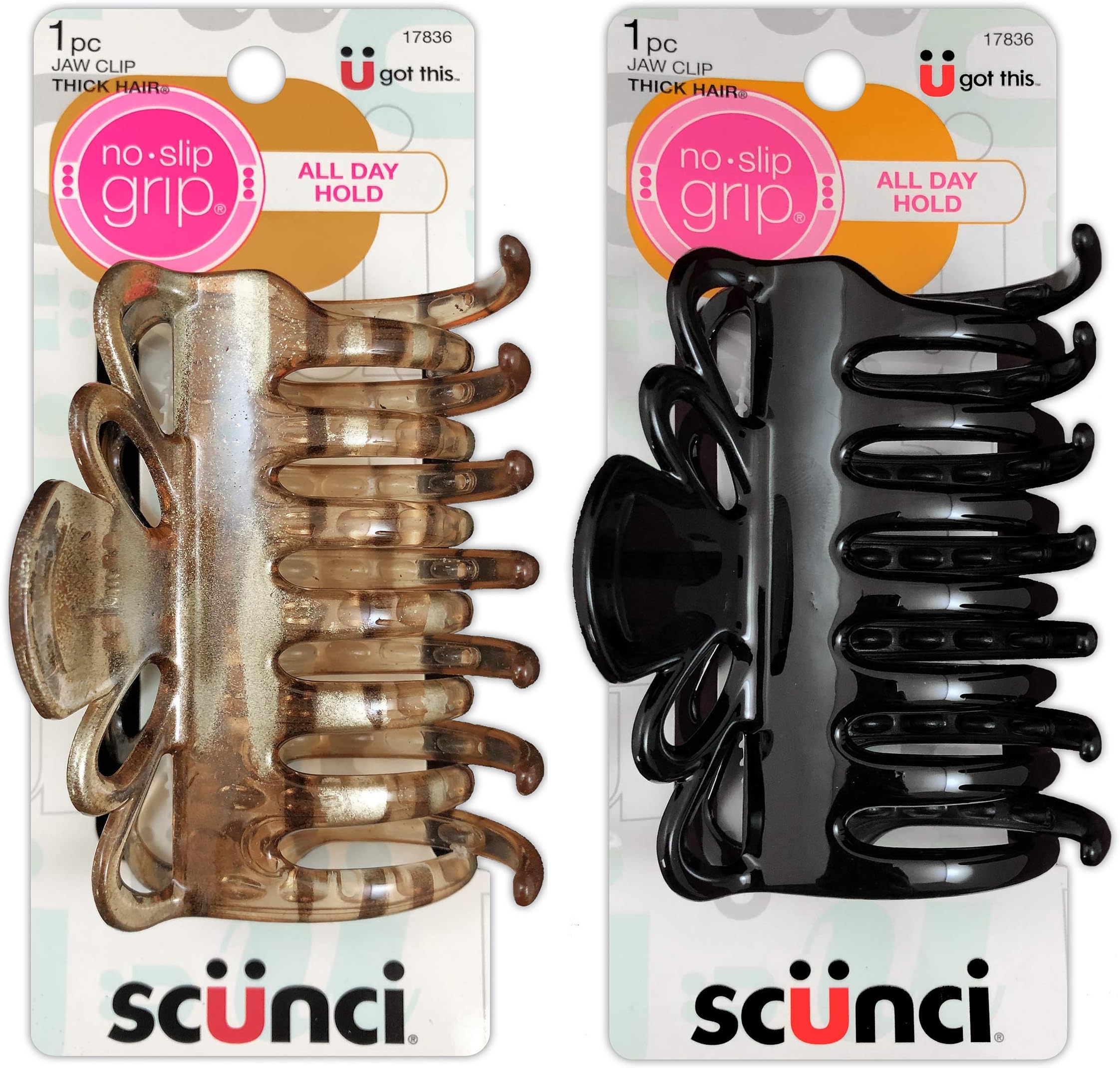 Amazon.com: Scunci by Conair claw clips for thick hair - hair ...