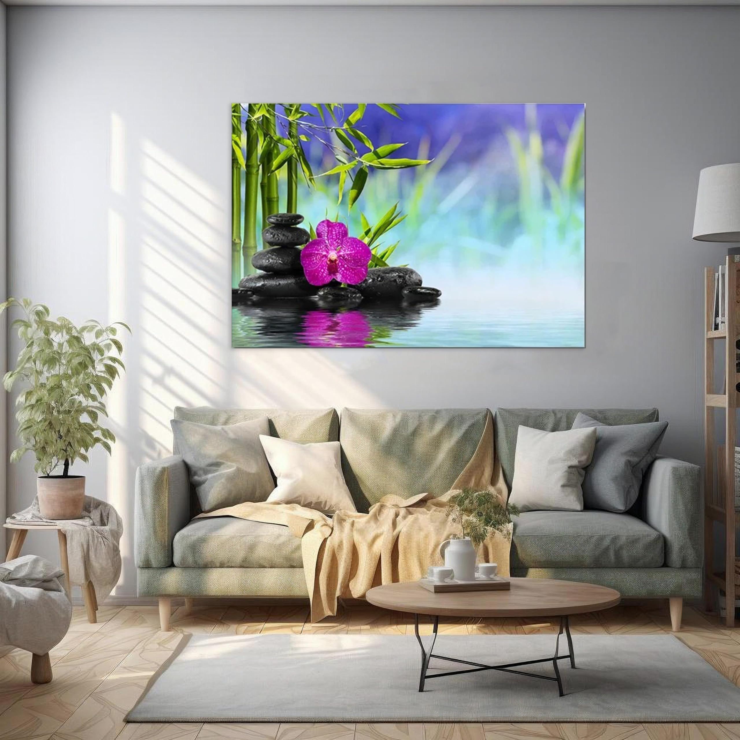 Living Zen Painting Buddha Wall Art For Meditation Room Colorful Zen