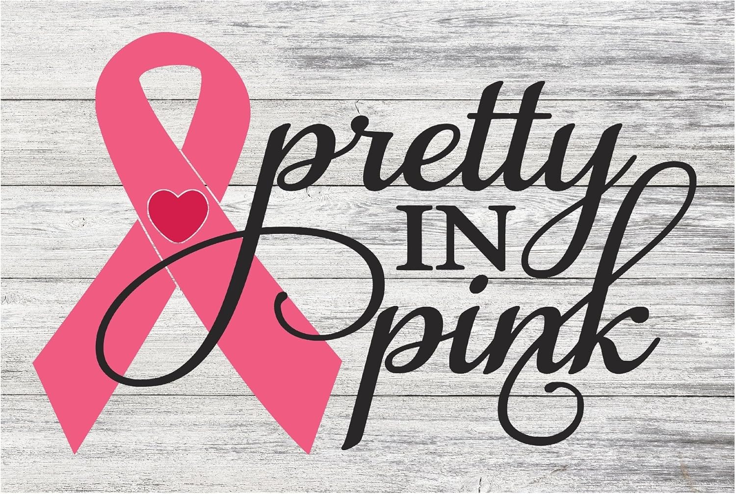 Amazon.com: PhotoSteel Pretty in Pink Breast Cancer Ribbon Metal Decor ...