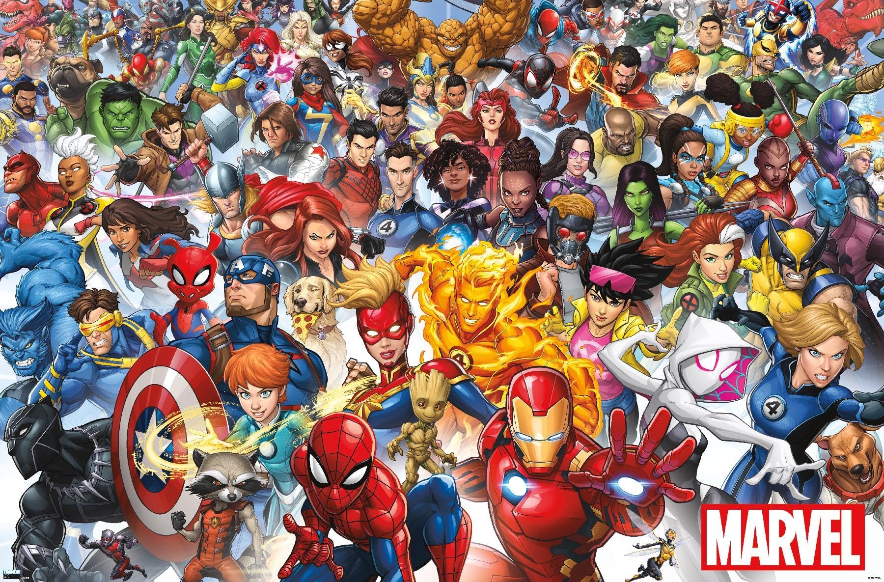Amazon.com: Trends International Marvel Comics The Marvel Lineup 2023 ...