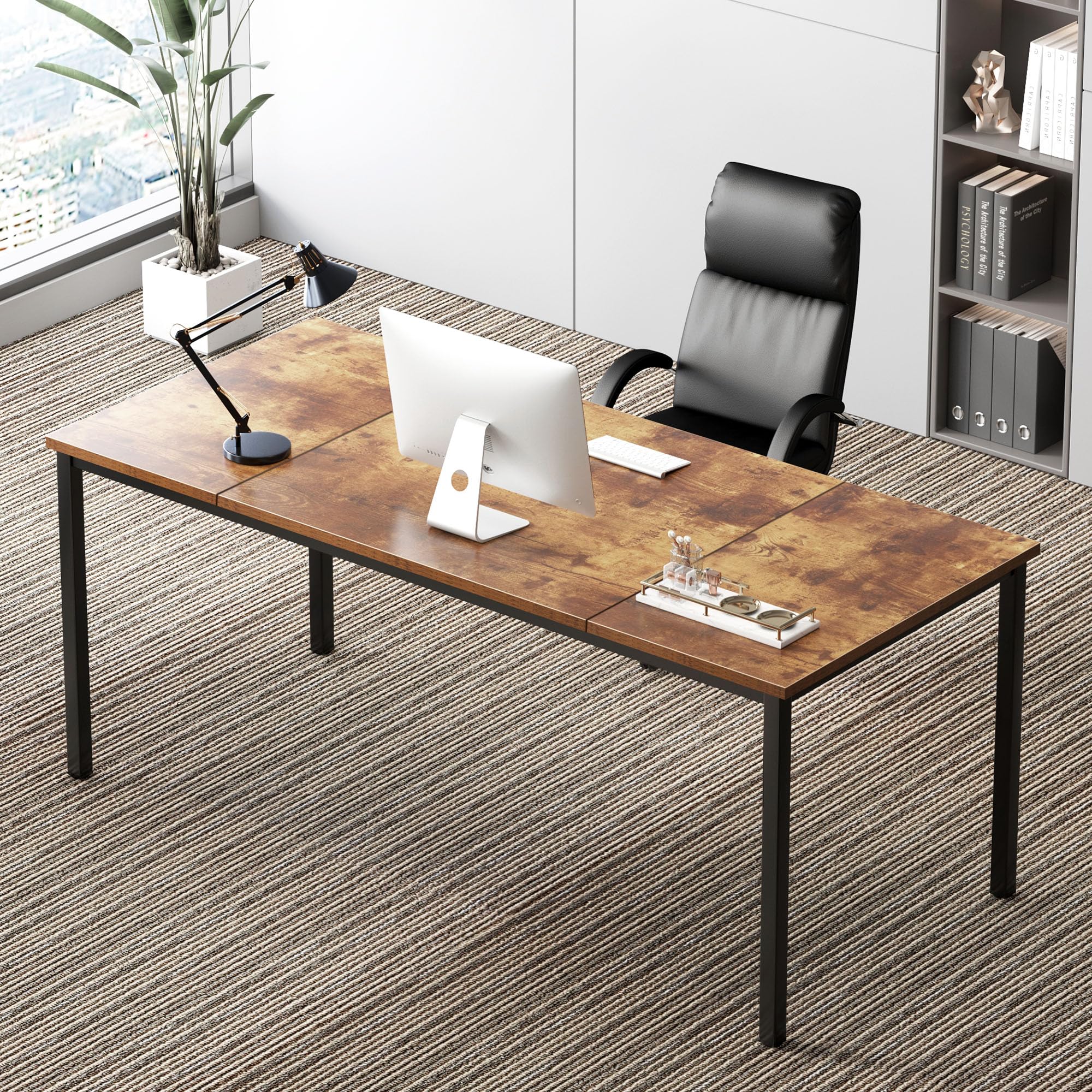 Amazon.com: Need Large Computer Desk, 70.8 Inch Study Student Writing ...