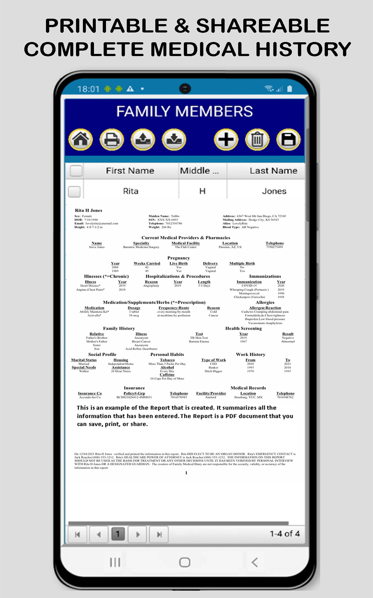 Family Medical Diary - App on Amazon Appstore