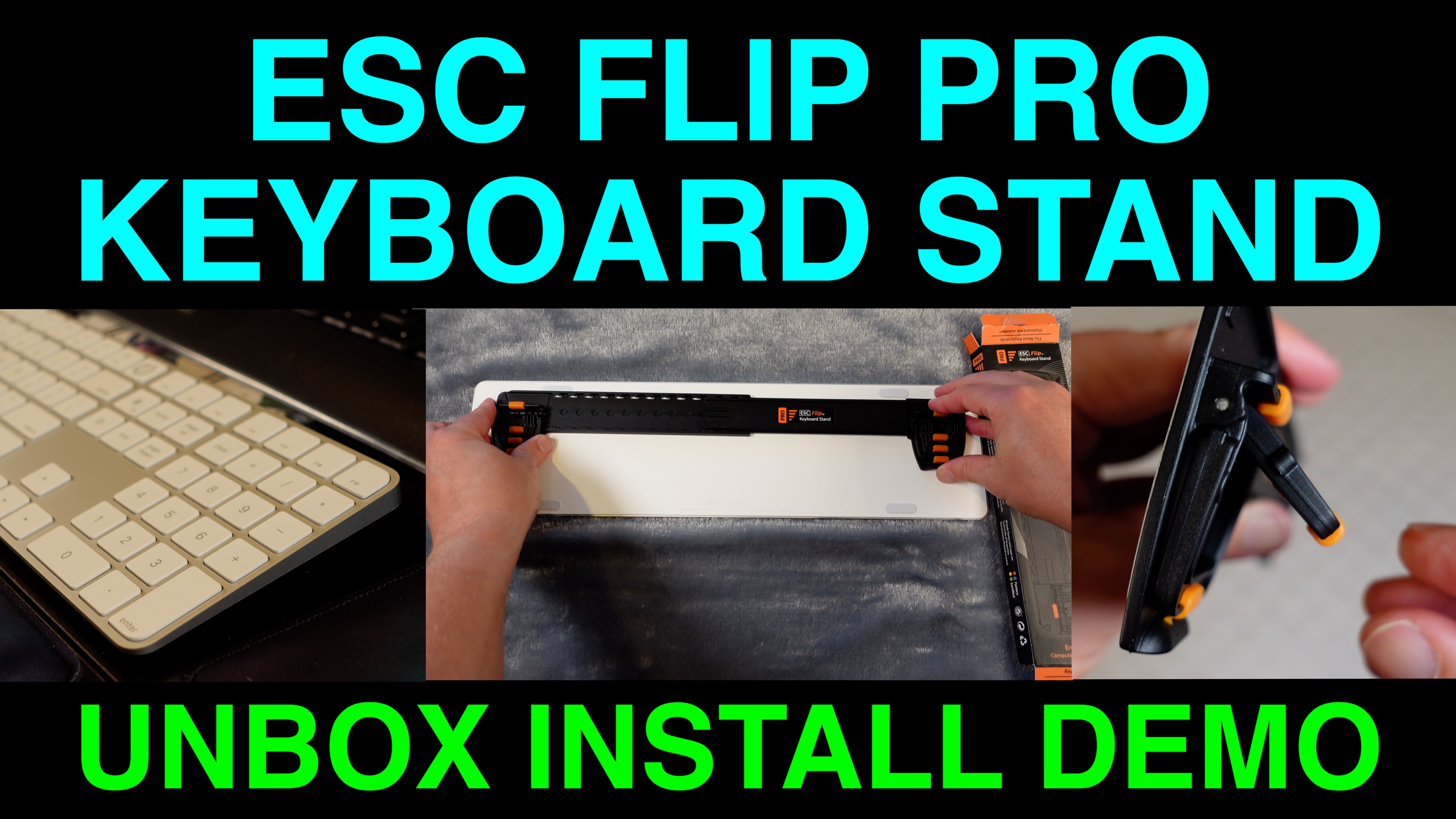 Watch Unbox Install Demo ESC Flip Pro Keyboard Stand on Amazon Live