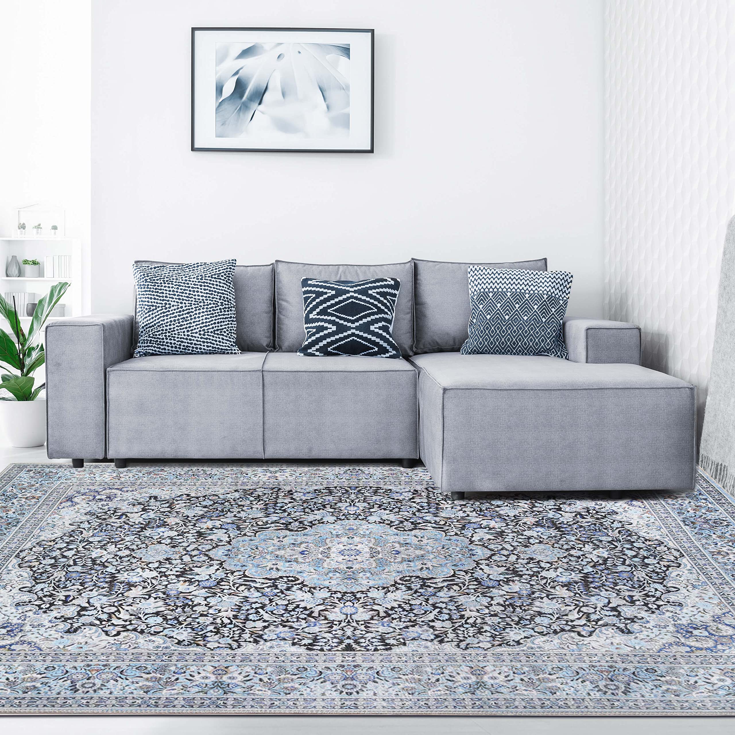 Superior Large Indoor Area Rug, Modern Floor Decor for Living/Dining ...