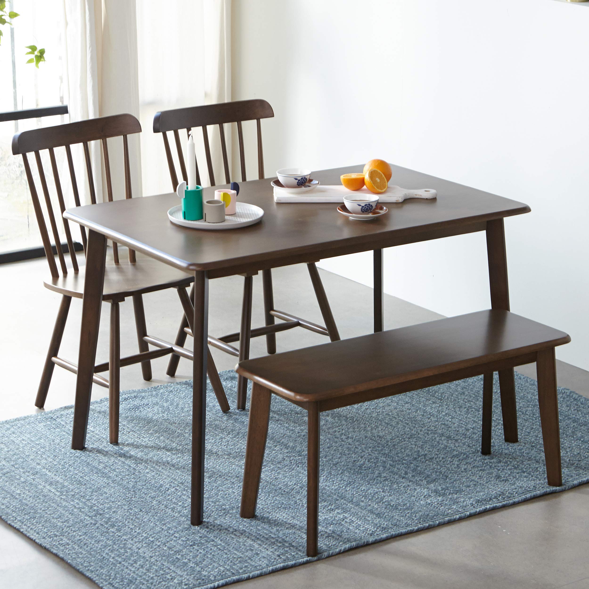 Snapklik.com : Livinia Canberra 37.4 Wooden Dining Bench/Mid Century ...