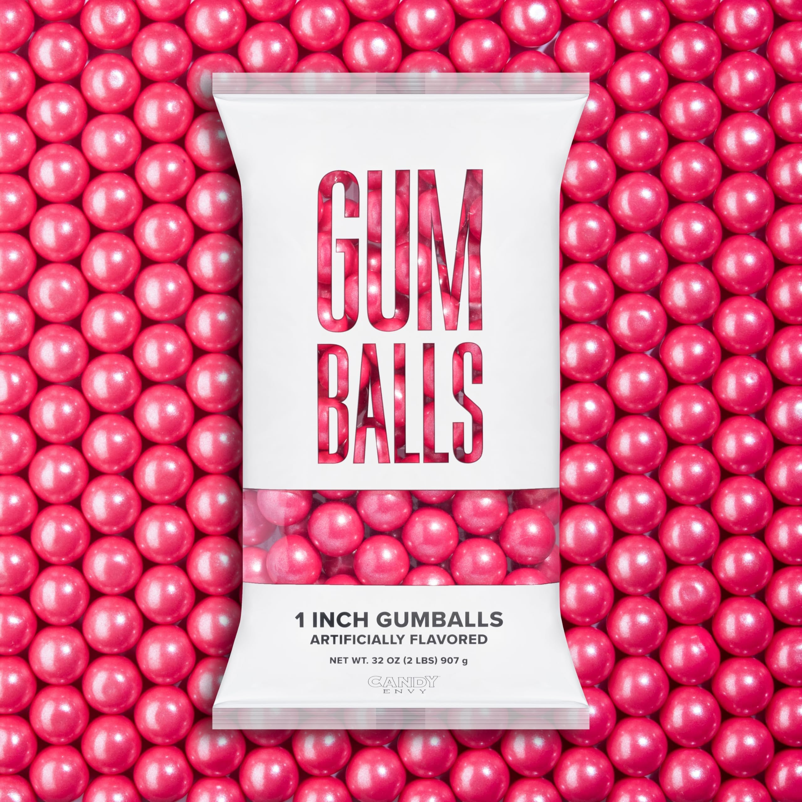 Amazon.com : Candy Envy - Shimmer Pink 1 Inch Gumballs - 2lb Bag ...