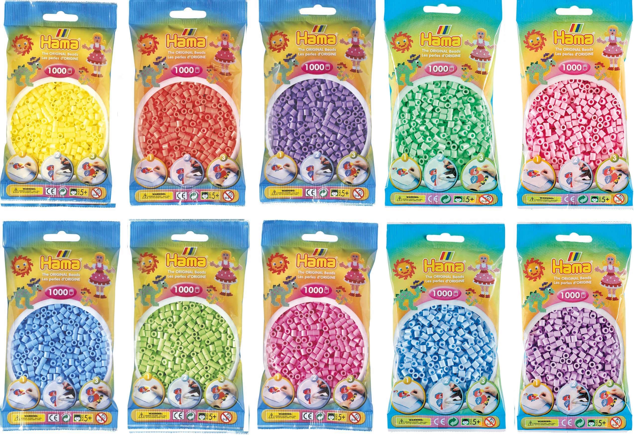 Hama Perlen 201-46 Sachet de perles à repasser avec environ 3000 perles ...