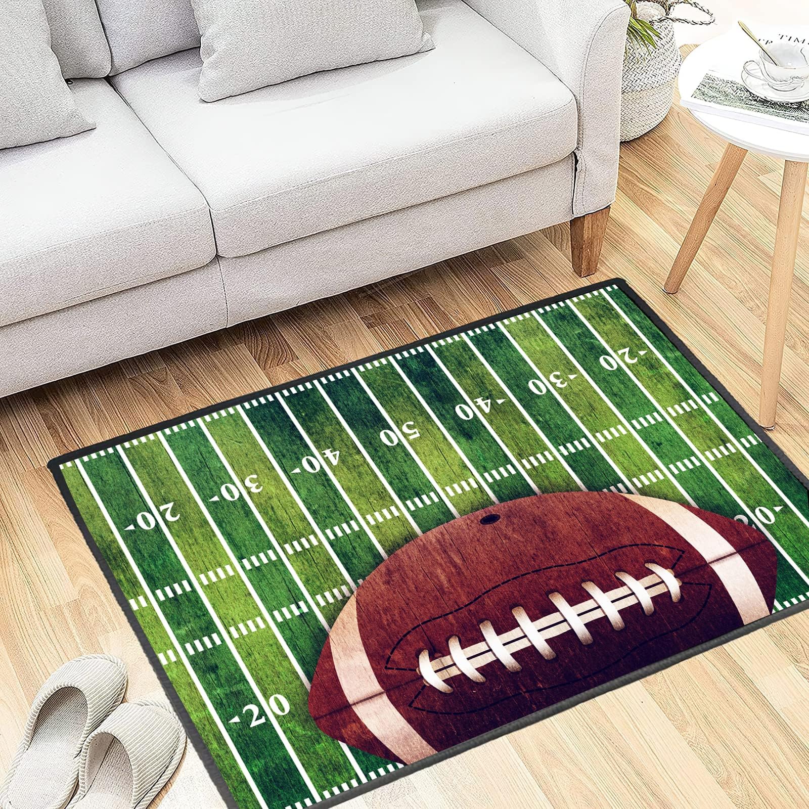 Amazon.com: Sports Area Rug,Retro American Football Field and Rugby ...
