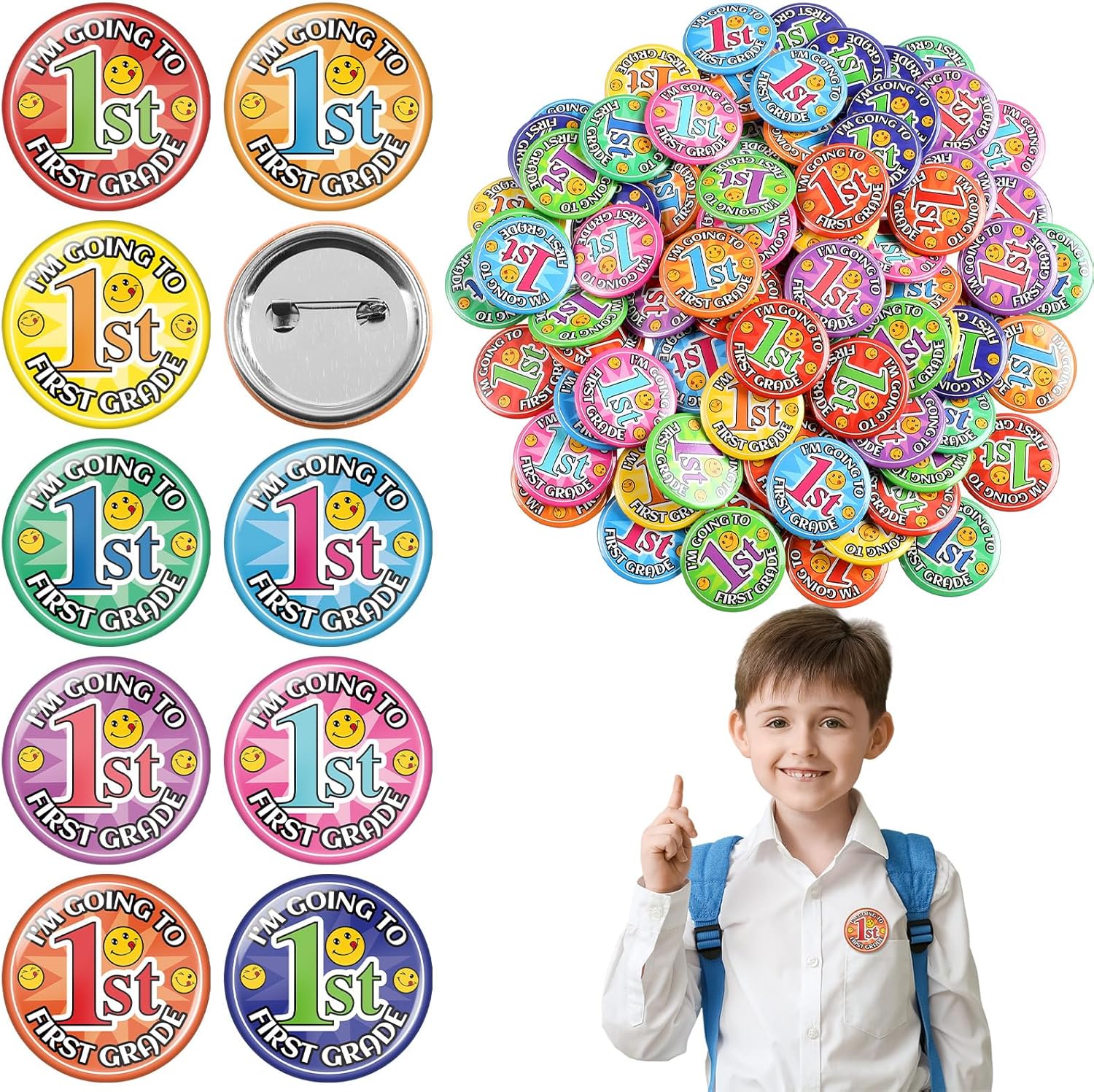 Amazon.com: Remuuly 100 Pcs Bulk Kindergarten Graduation Button pin I'm ...