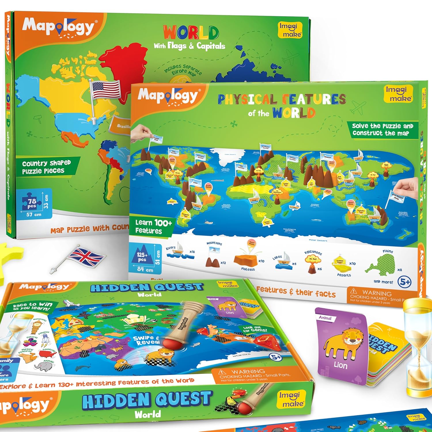 Imagimake Mapology Geography Combo|Hidden Quest Board Game|Learn World ...