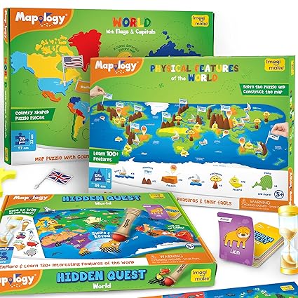 Imagimake Mapology Geography Combo|Hidden Quest Board Game|Learn World ...